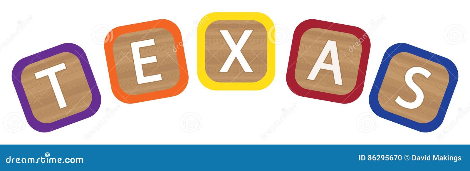 Texas Kids Blocks Royalty-Free Stock Image | CartoonDealer.com #86295670