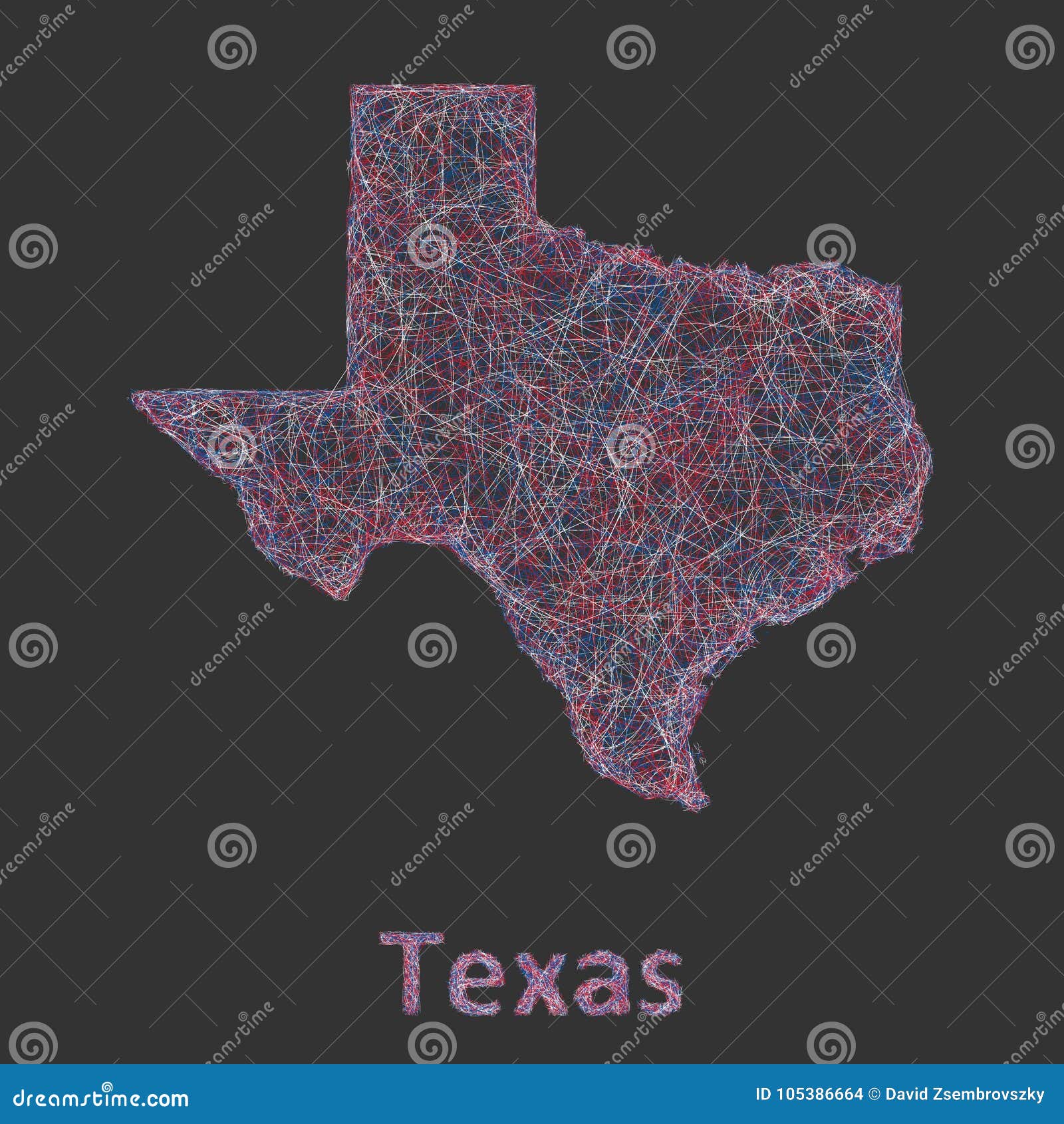 Texas line art map stock vector. Illustration of artwork - 105386664