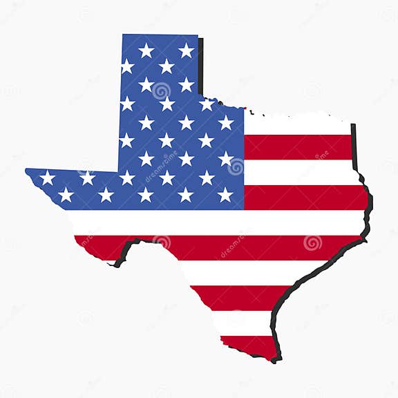 Texas map flag stock vector. Illustration of isolated - 9986356