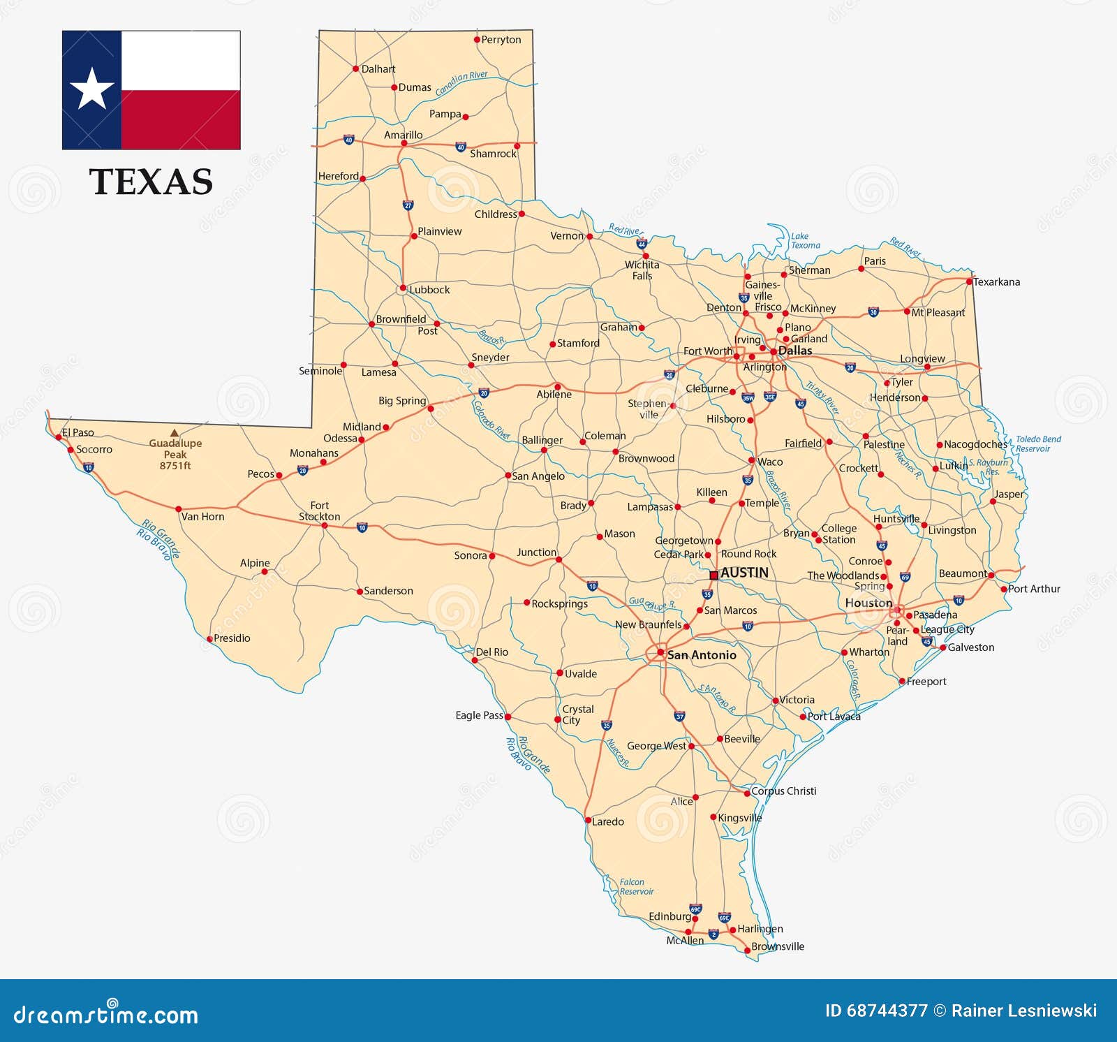 Texas Highway Map