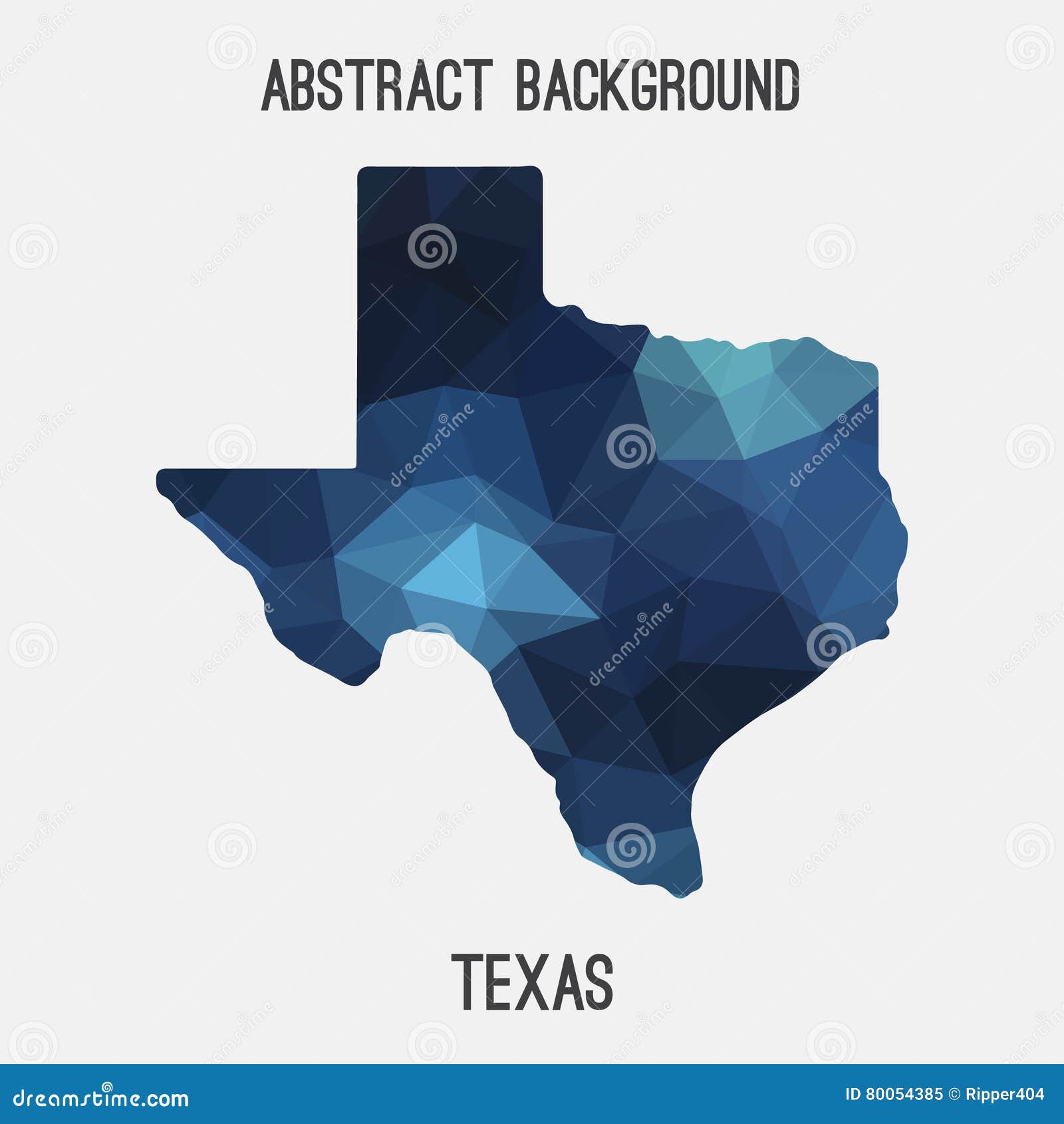Texas Map in Geometric Polygonal,mosaic Style. Stock Vector ...