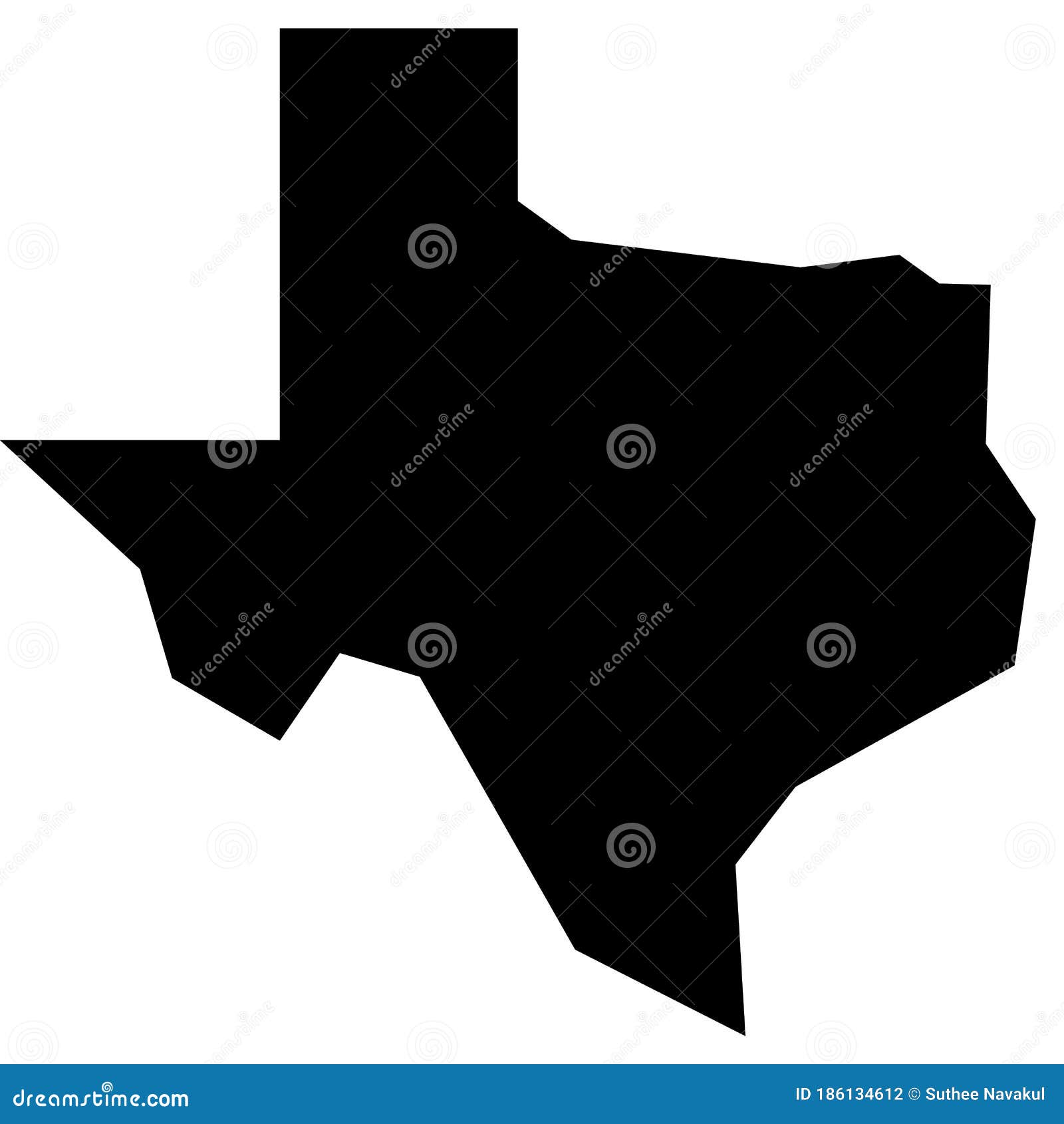 Texas Map Icon on White Background. Texas State Sign. Map of the U.S ...