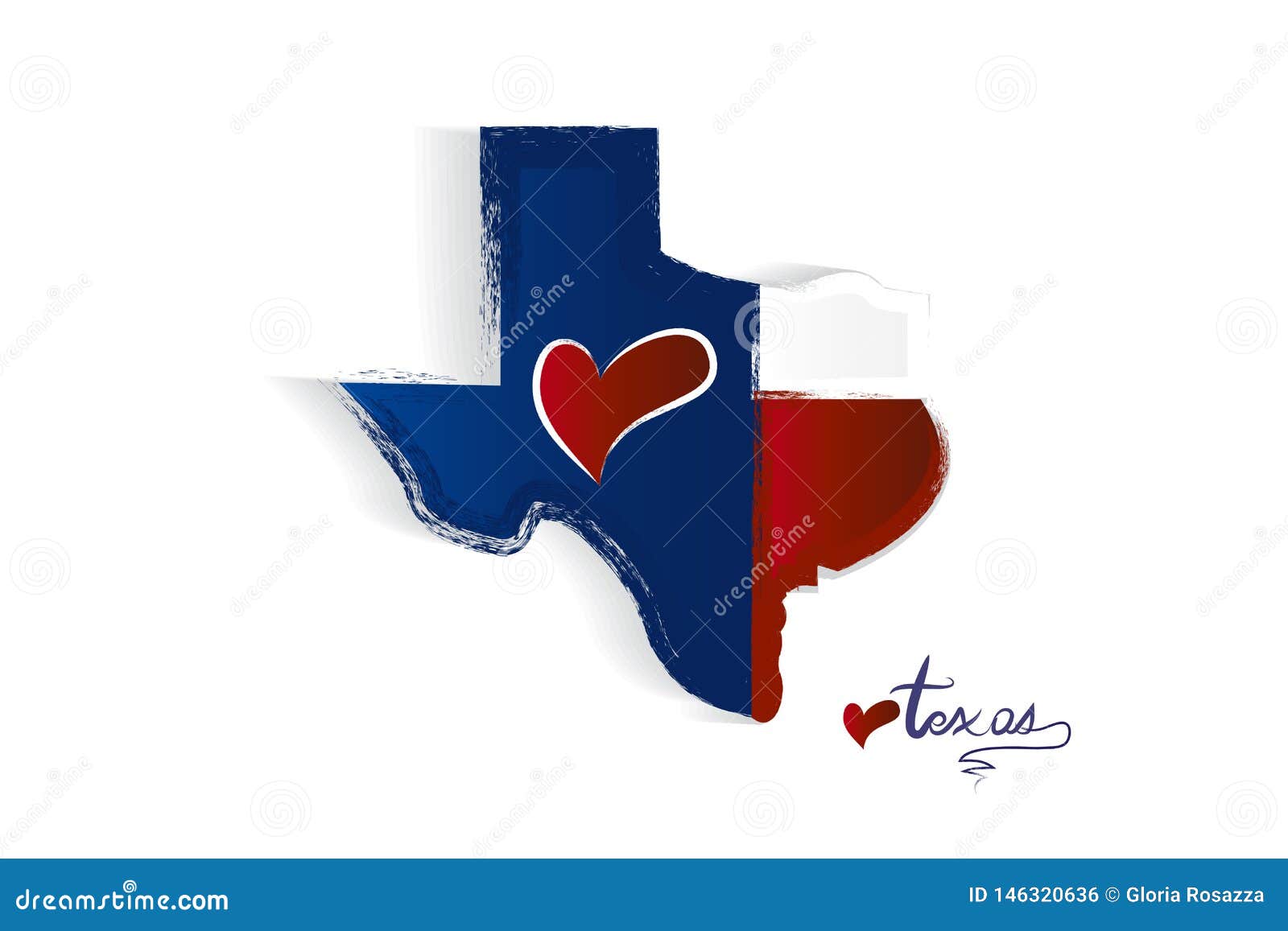 Texas Map Love Heart Logo Vector Illustration Stock Vector ...