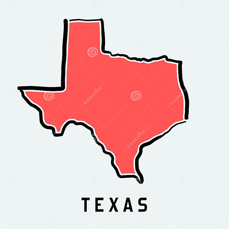 Texas map outline stock vector. Illustration of border - 102164795