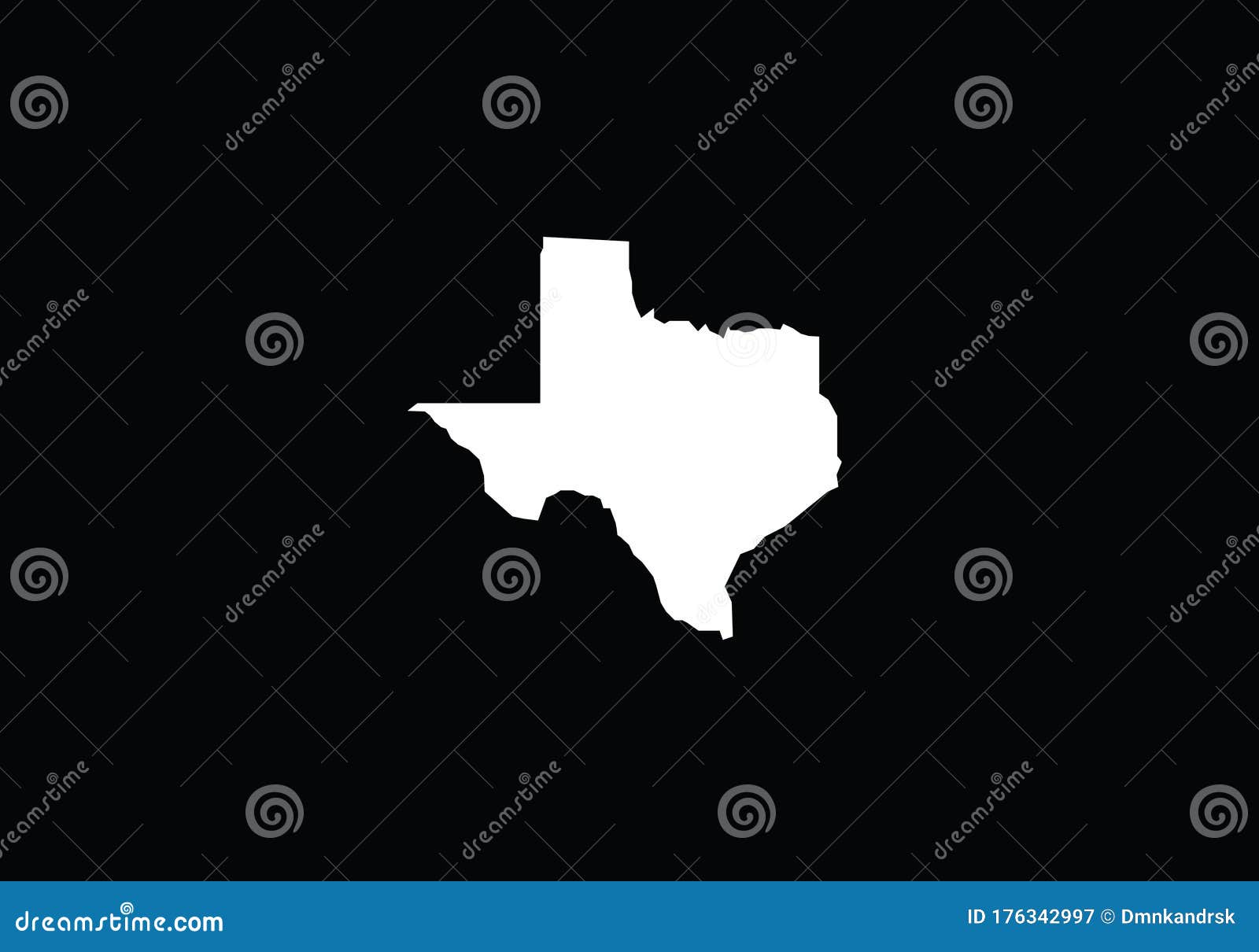 Texas Map State Shape America Borders Stock Vector - Illustration of ...