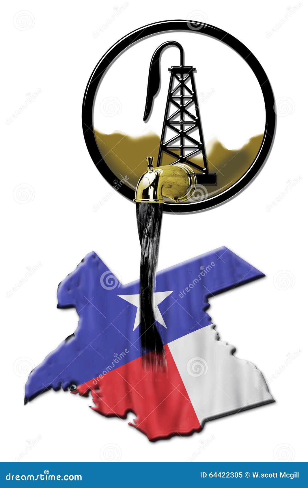 Texas Oil stock de ilustración. Ilustración de hombre - 64422305