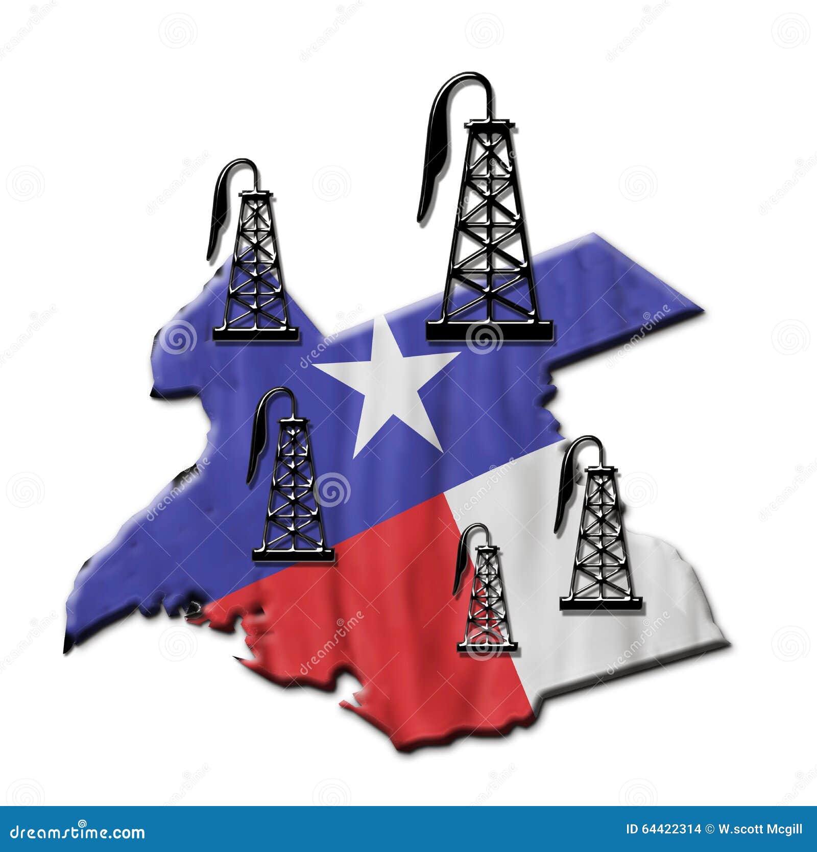 Texas Oil stock de ilustración. Ilustración de solitario - 64422314