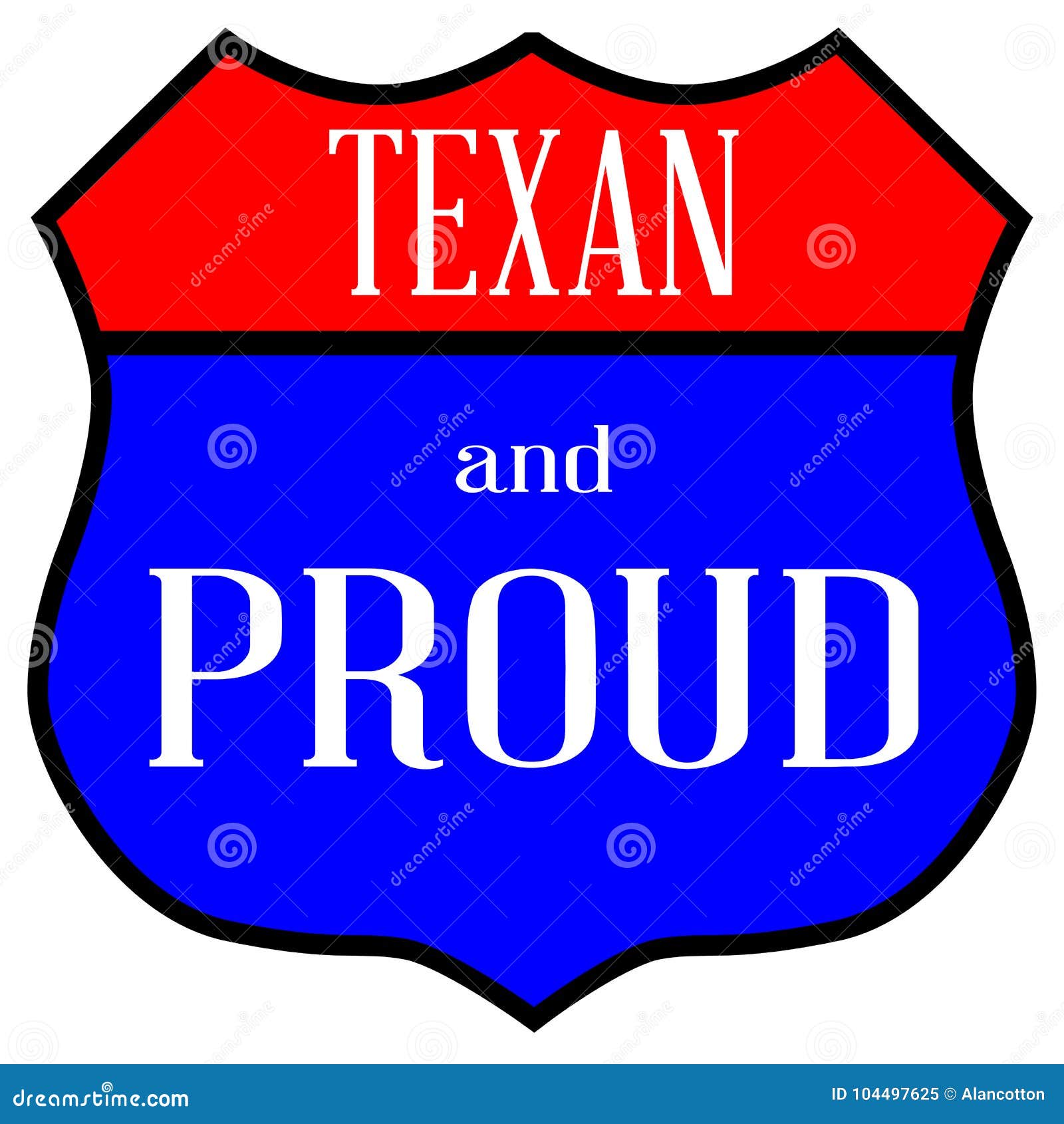 Texas and Proud vector illustratie. Illustration of amerikaans - 104497625