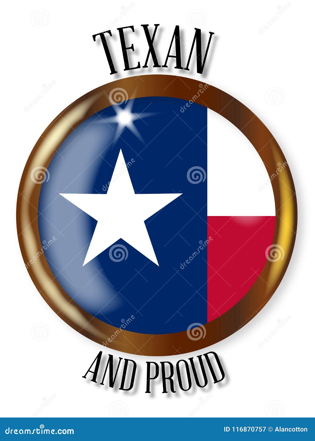 Texas Proud Flag Button vektor illustrationer. Illustration av ...