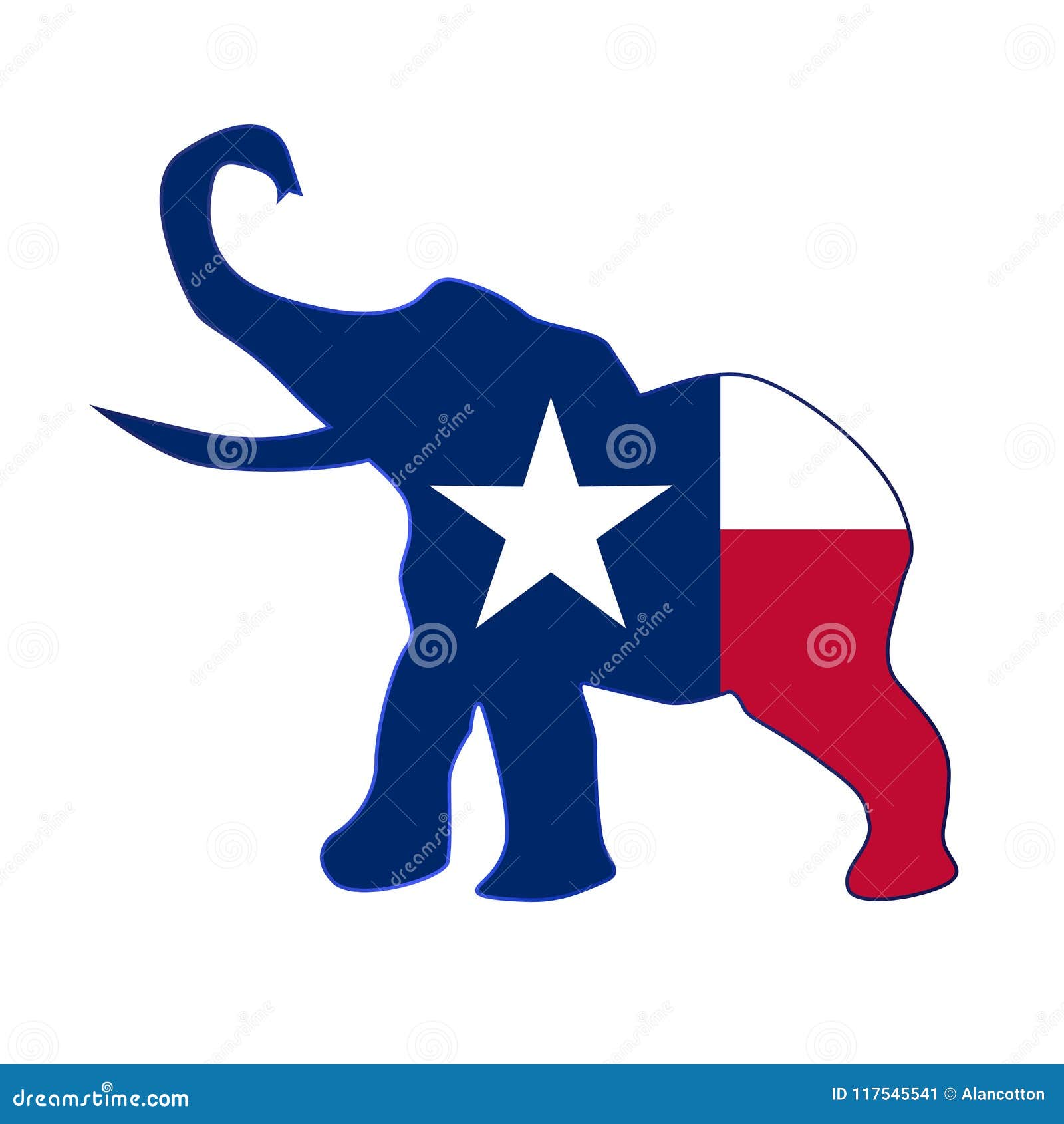 Texas Republican Elephant Flag Foto editorial - Ilustración de ...
