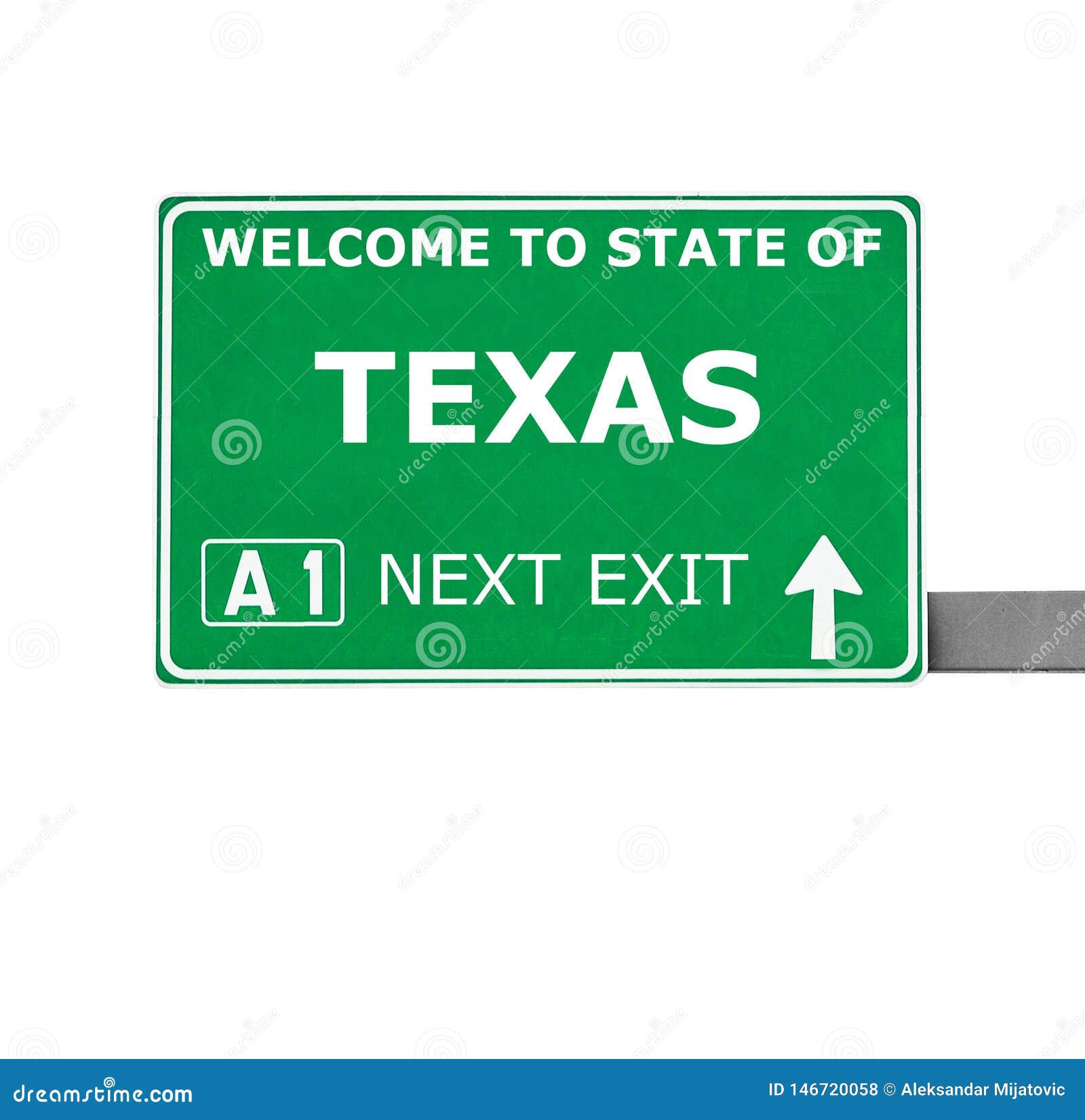 TEXAS Road Sign Isolated on White Stock Photo - Image of information ...