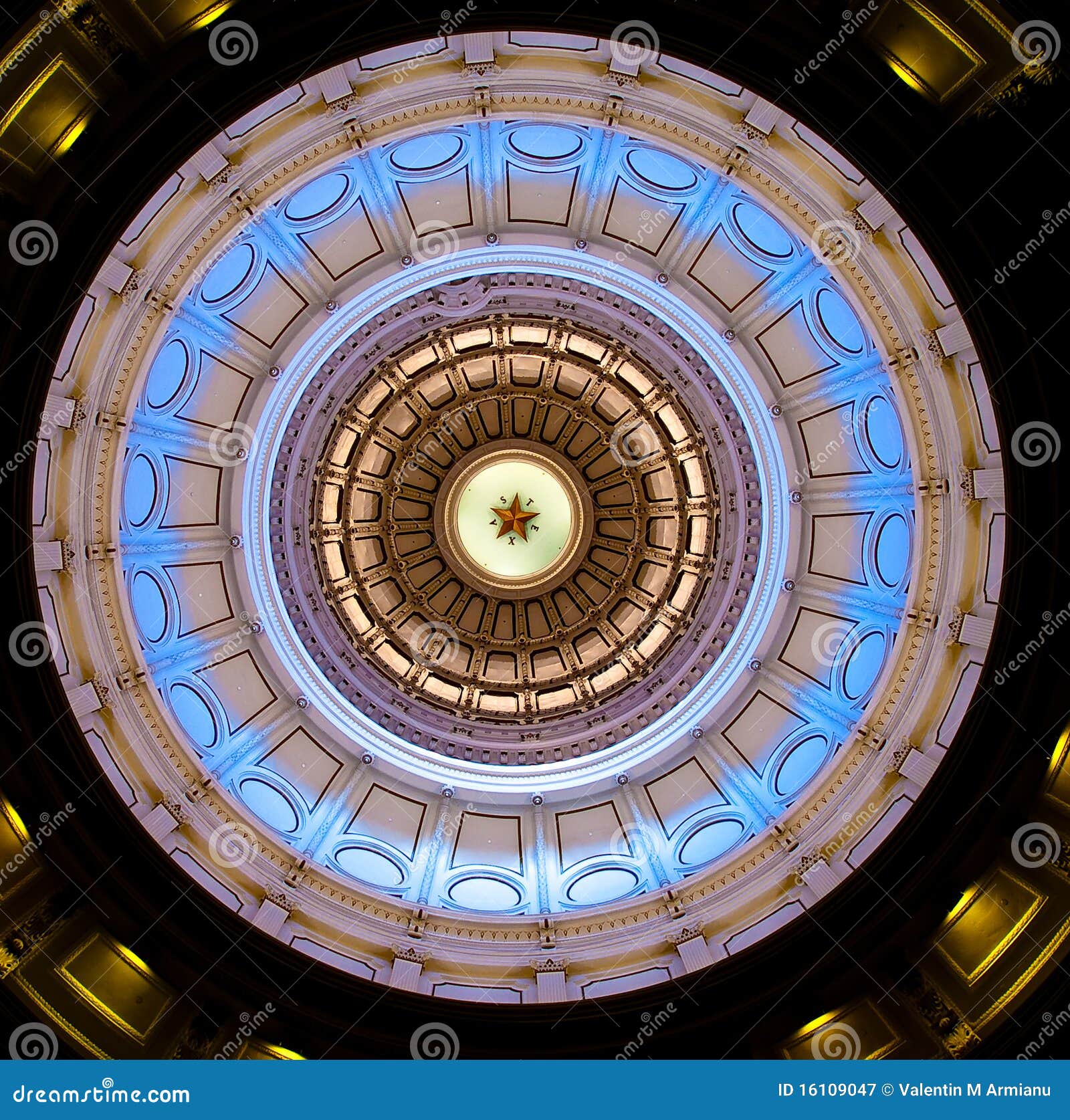 Texas State Capitol Dome (inside) Stock Image - Image of blue, texas ...