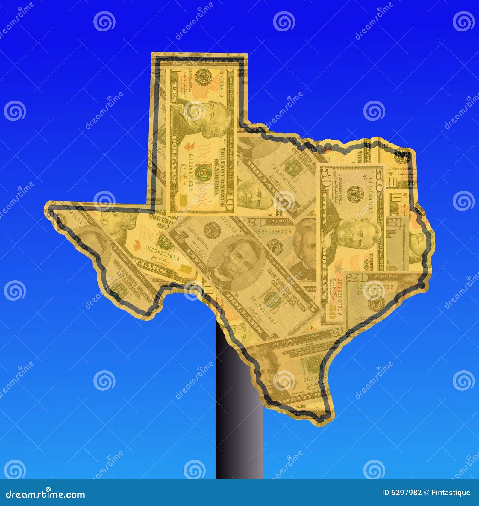 Texas sign with cash stock illustration. Illustration of profit - 6297982