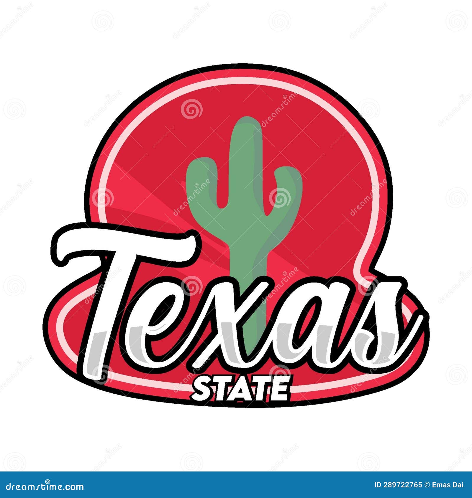 Texas State with Beautiful View Stock Illustration - Illustration of ...