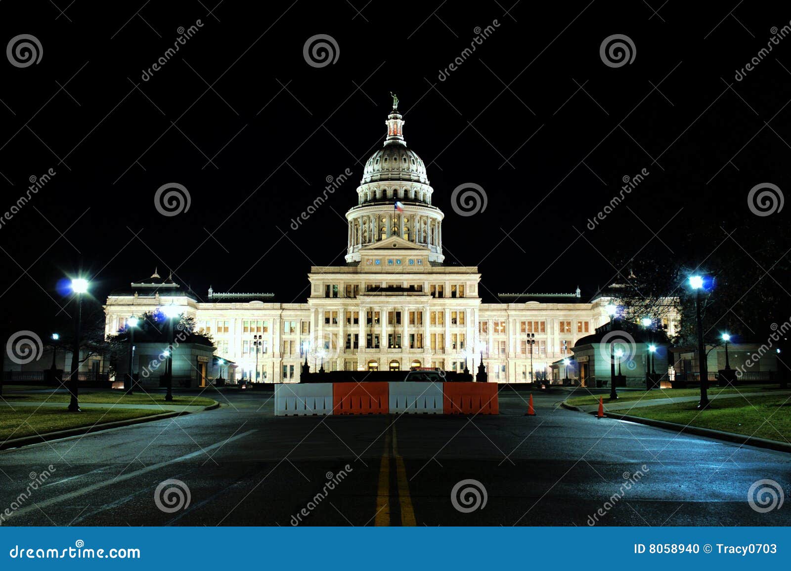 Texas State Capitol at Night Time Stock Photo - Image of austin ...