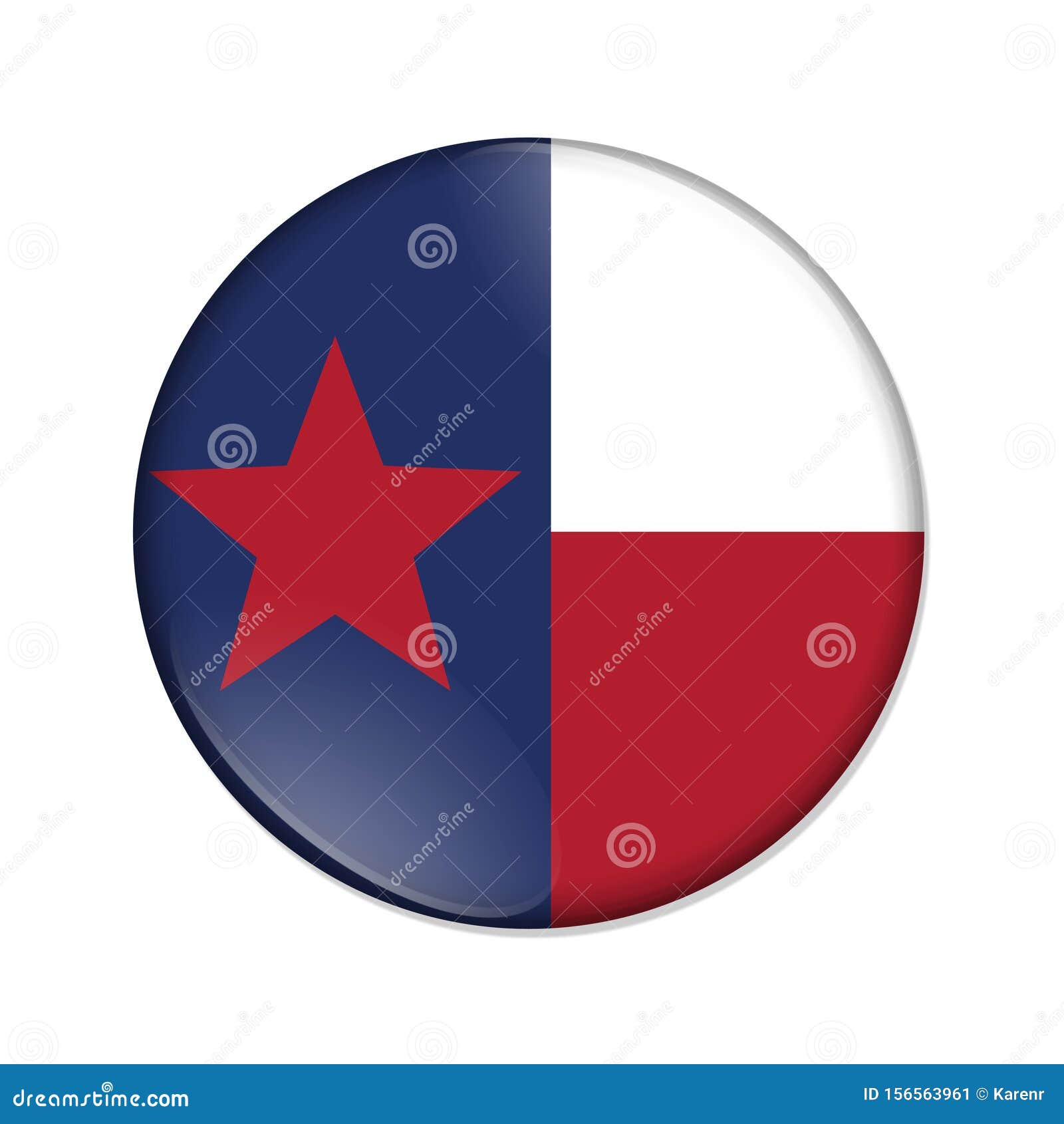 Texas State Flag Badge Button Stock Illustration - Illustration of ...