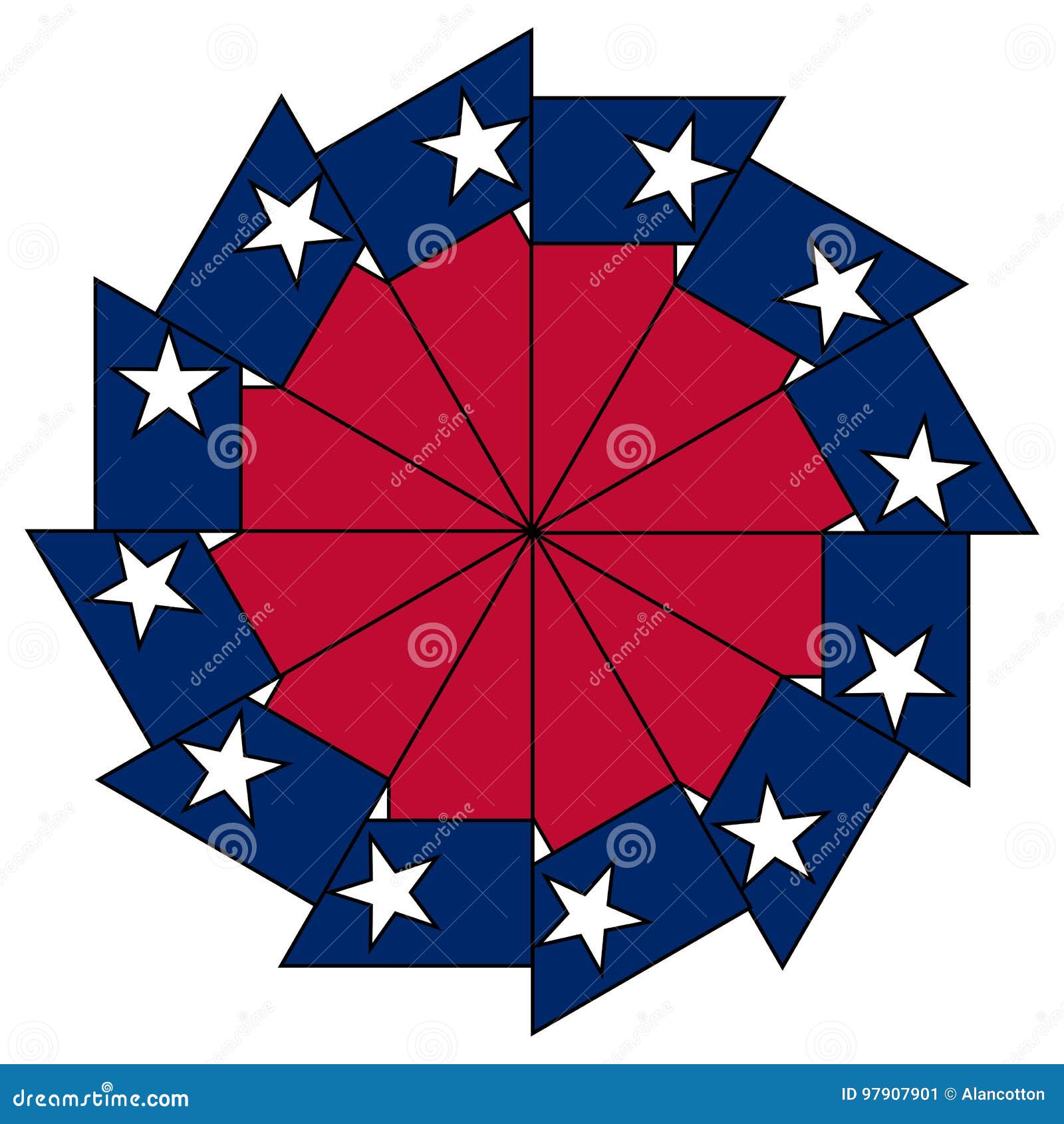 Texas State Flag Mandala stock vector. Illustration of mandala - 97907901