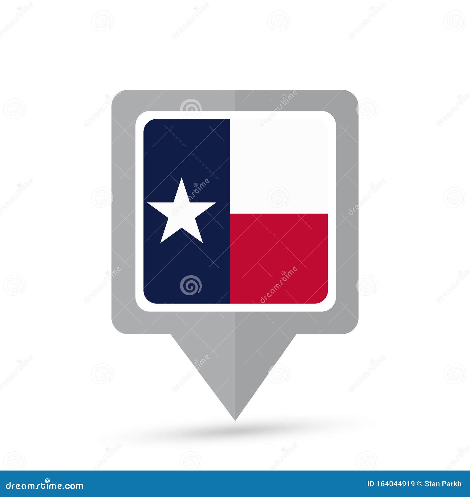 Texas state flag map icon stock vector. Illustration of district ...
