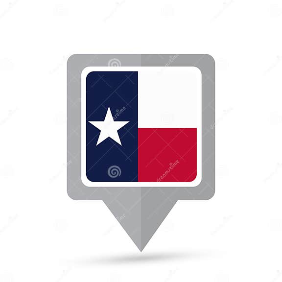 Texas state flag map icon stock vector. Illustration of district ...