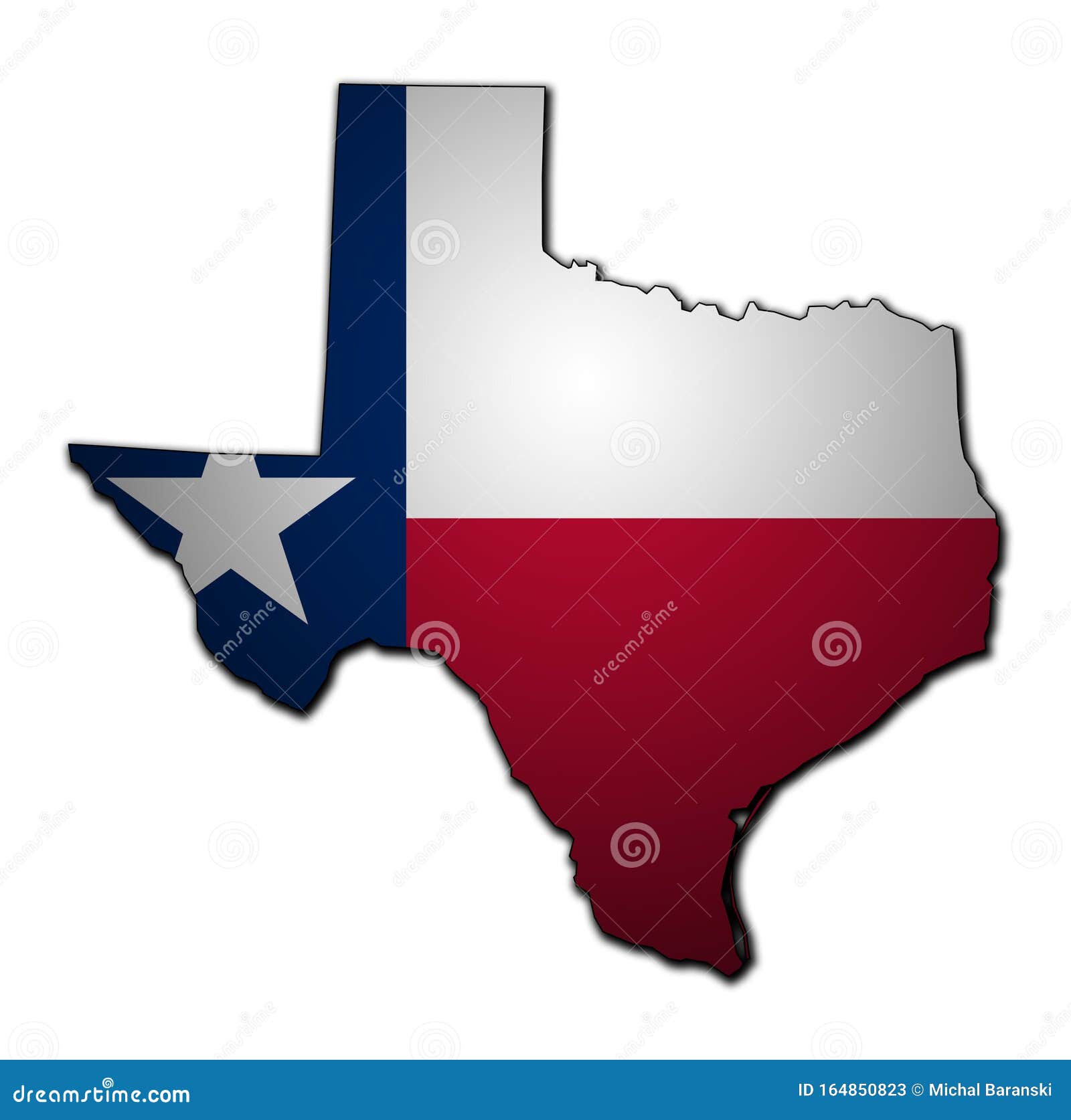 Territory Of Texas. White Background. Vector Illustration ...