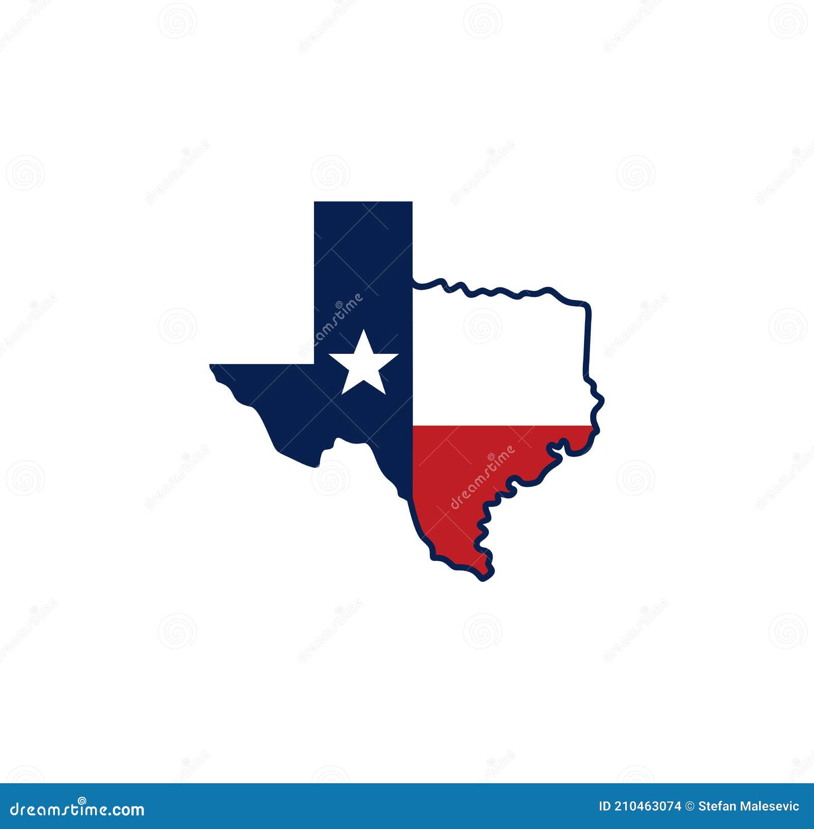 Texas state with a flag stock illustration. Illustration of graphical ...