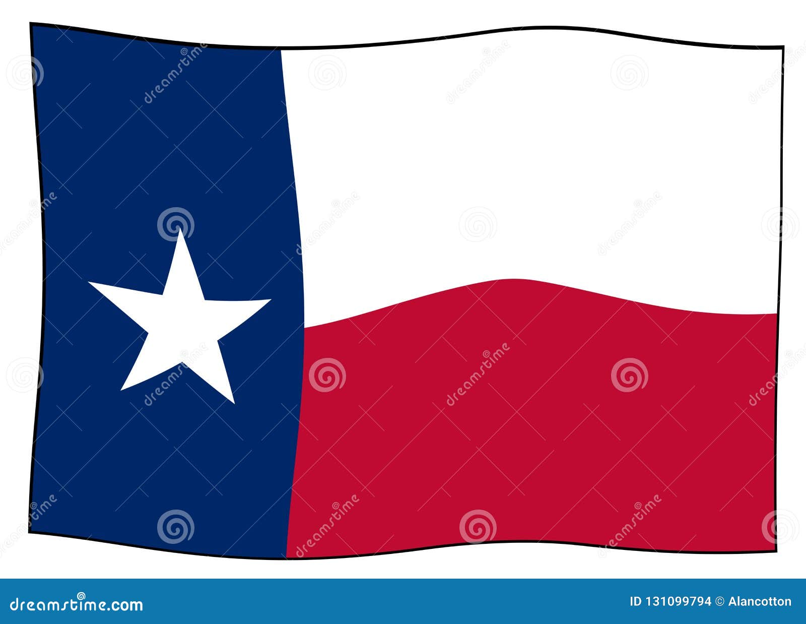 Texas State Flag Waving stock de ilustración. Ilustración de tejas ...