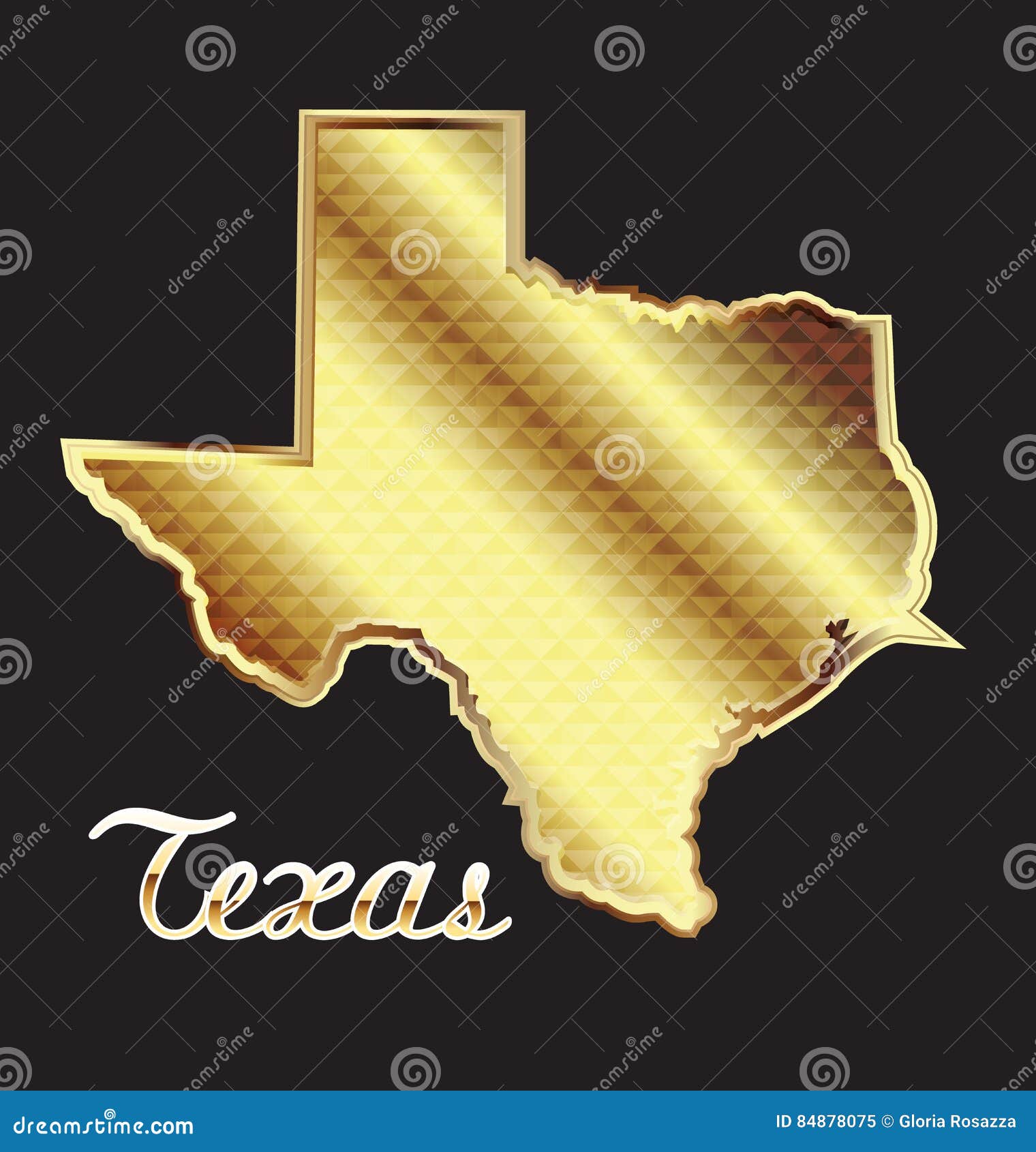 Texas state map stock vector. Illustration of city, clip - 84878075