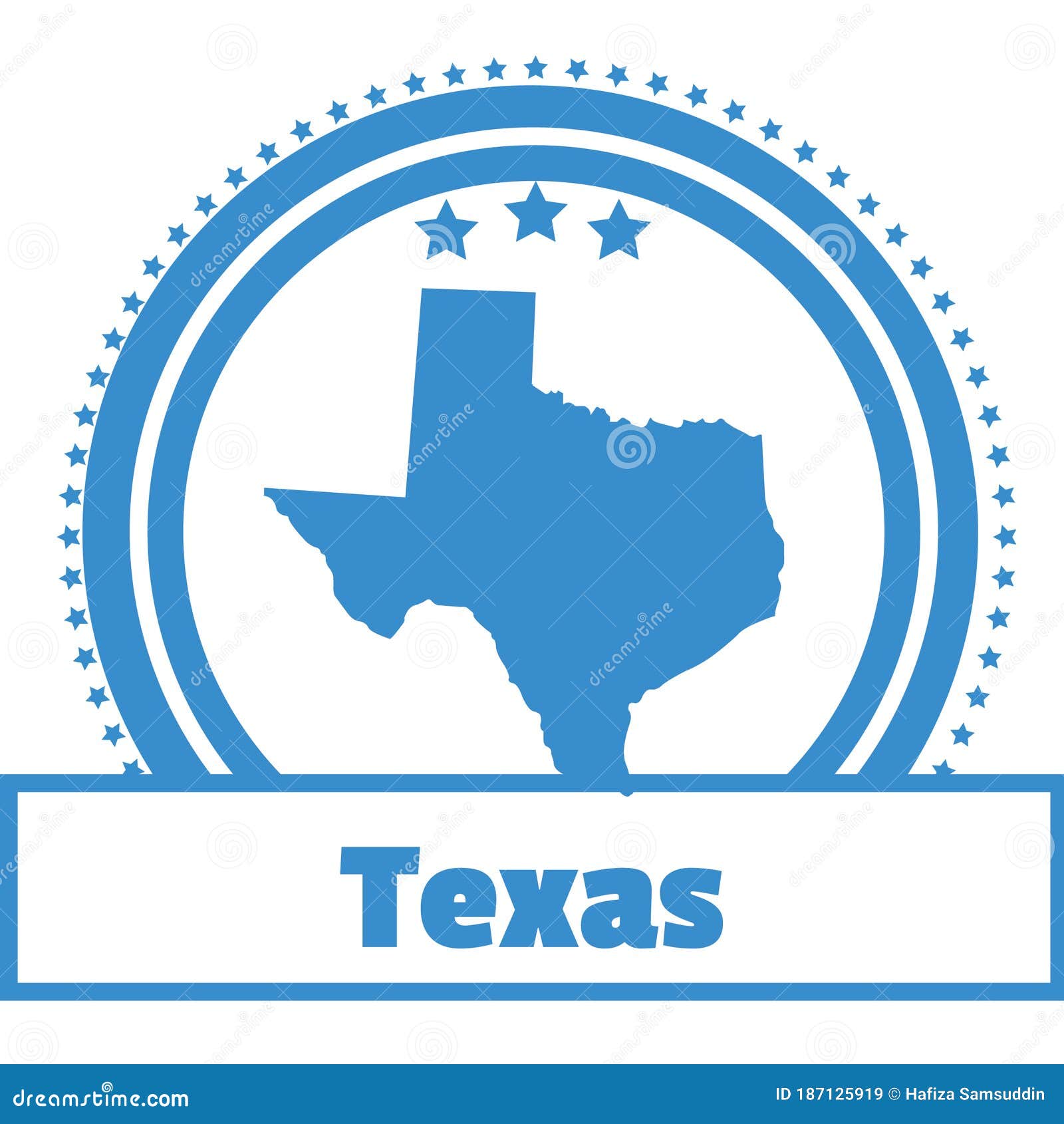 Texas State Map Label. Vector Illustration Decorative Design Stock ...