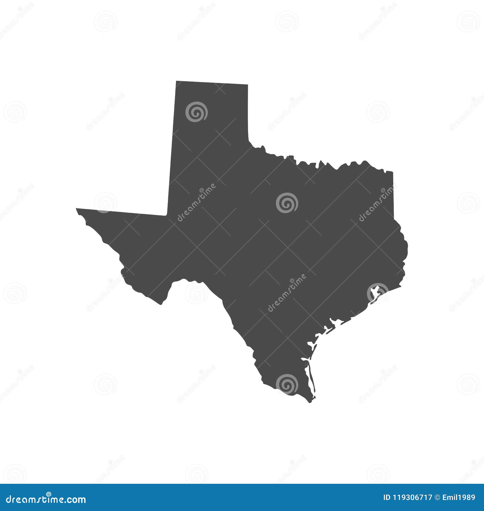 Texas Outline Map State Borders Vector Illustration | CartoonDealer.com ...