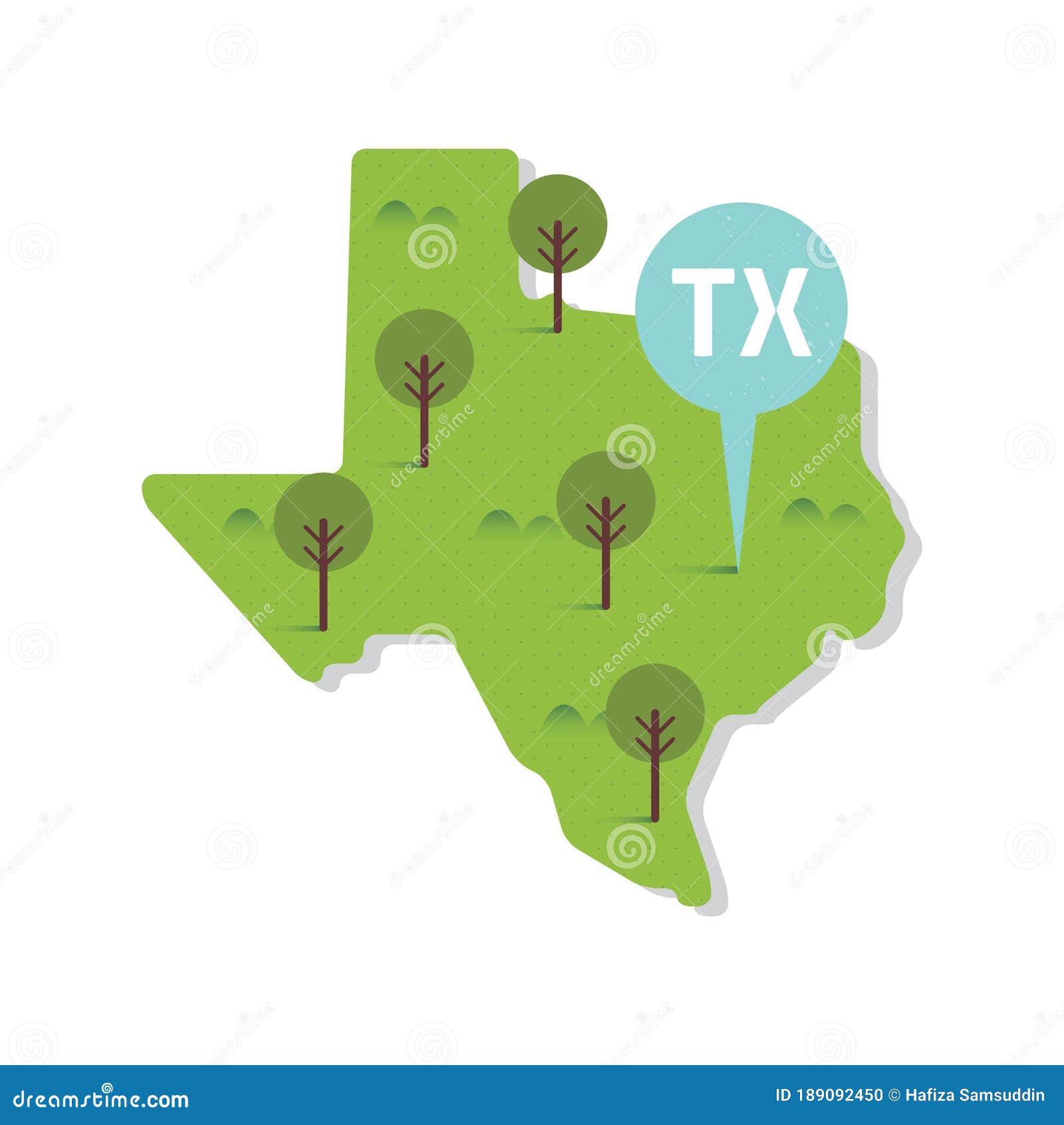 Texas State Map. Vector Illustration Decorative Design Stock Vector ...