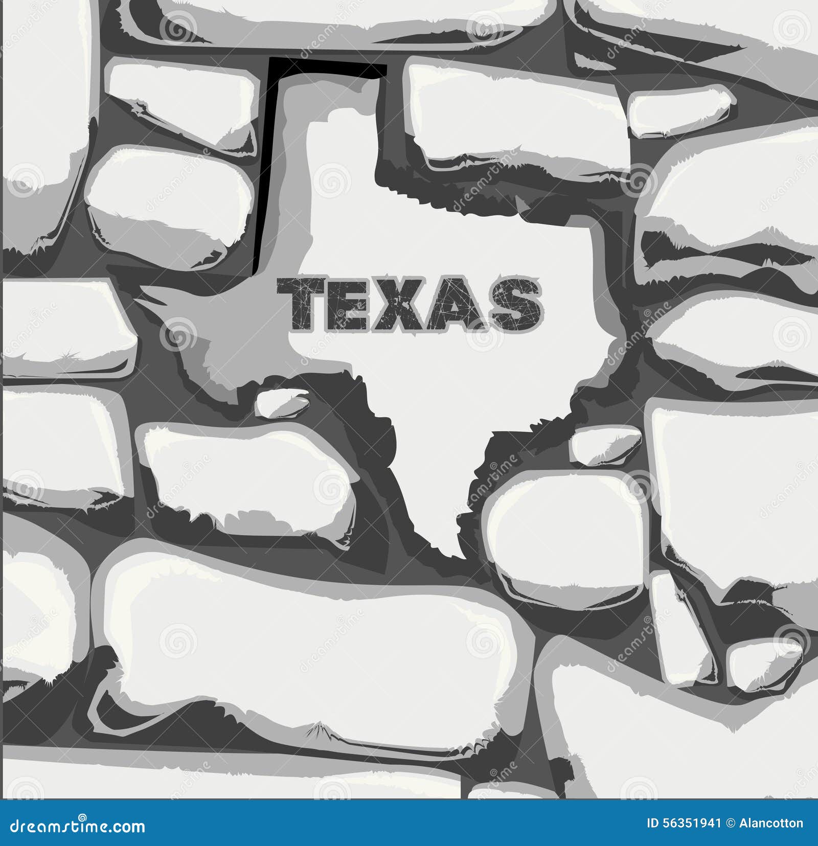 Texas Stone Wall stock illustration. Illustration of south - 56351941