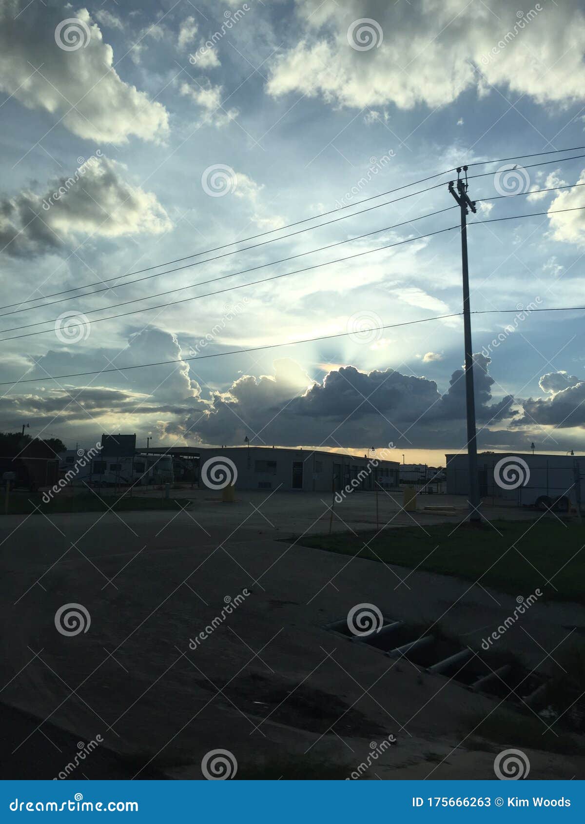 Skyline stock image. Image of skyline, blue, texas, clouds - 175666263