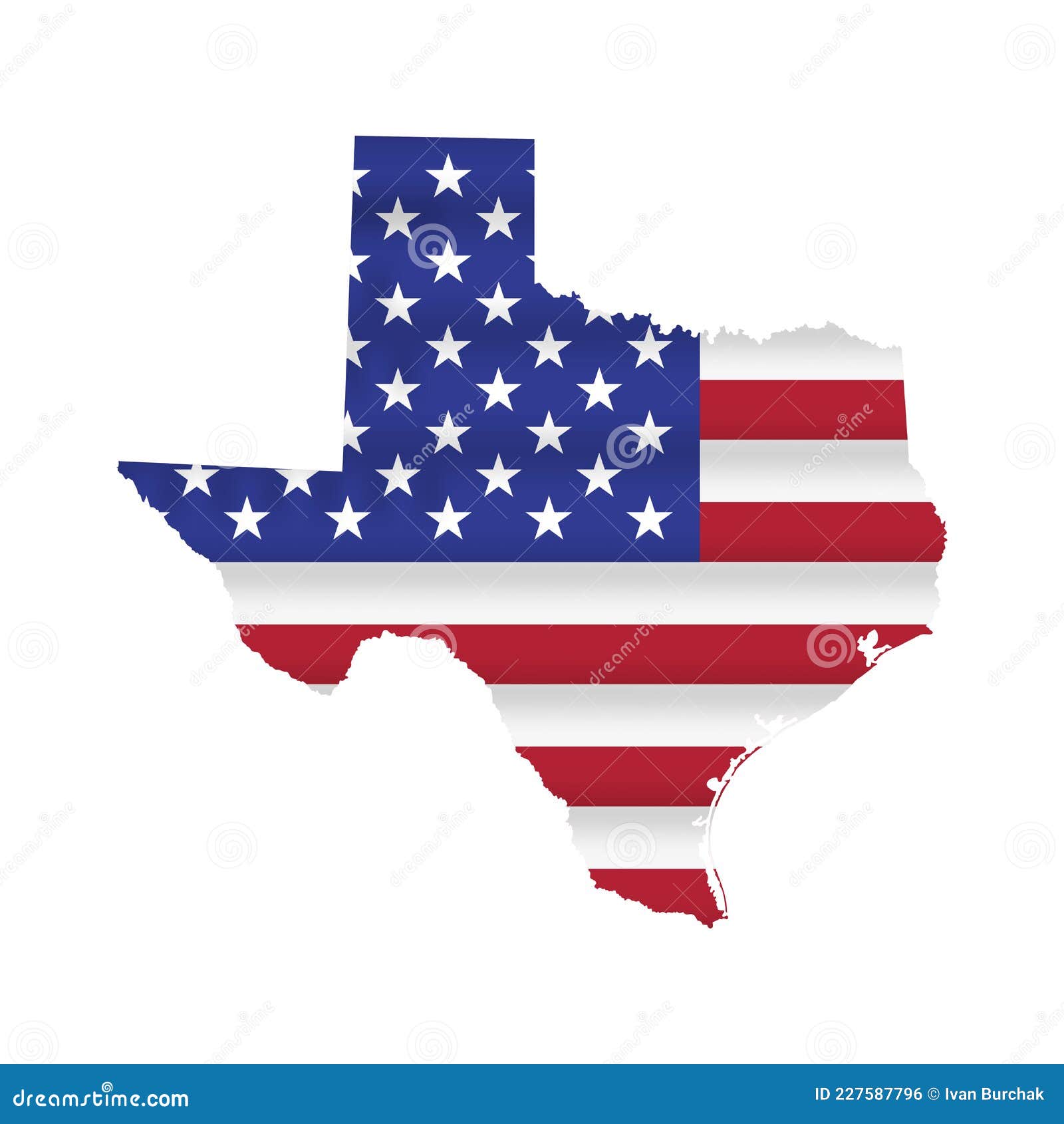 Texas US State Flag Map Vector Isolated Stock Vector - Illustration of ...
