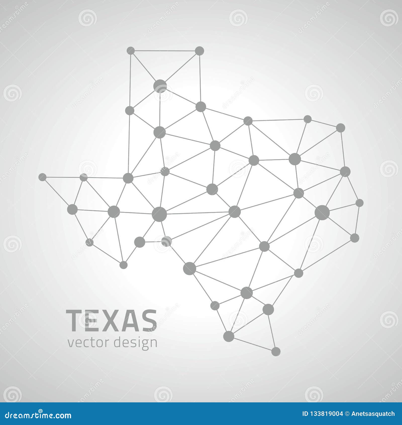 Texas Vector Grey Perspective Mosaic Dot Trendy Map Stock Vector ...