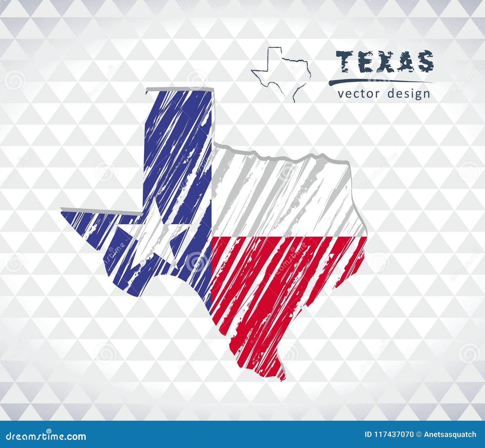 Texas Vector Map with Flag Inside Isolated on a White Background ...