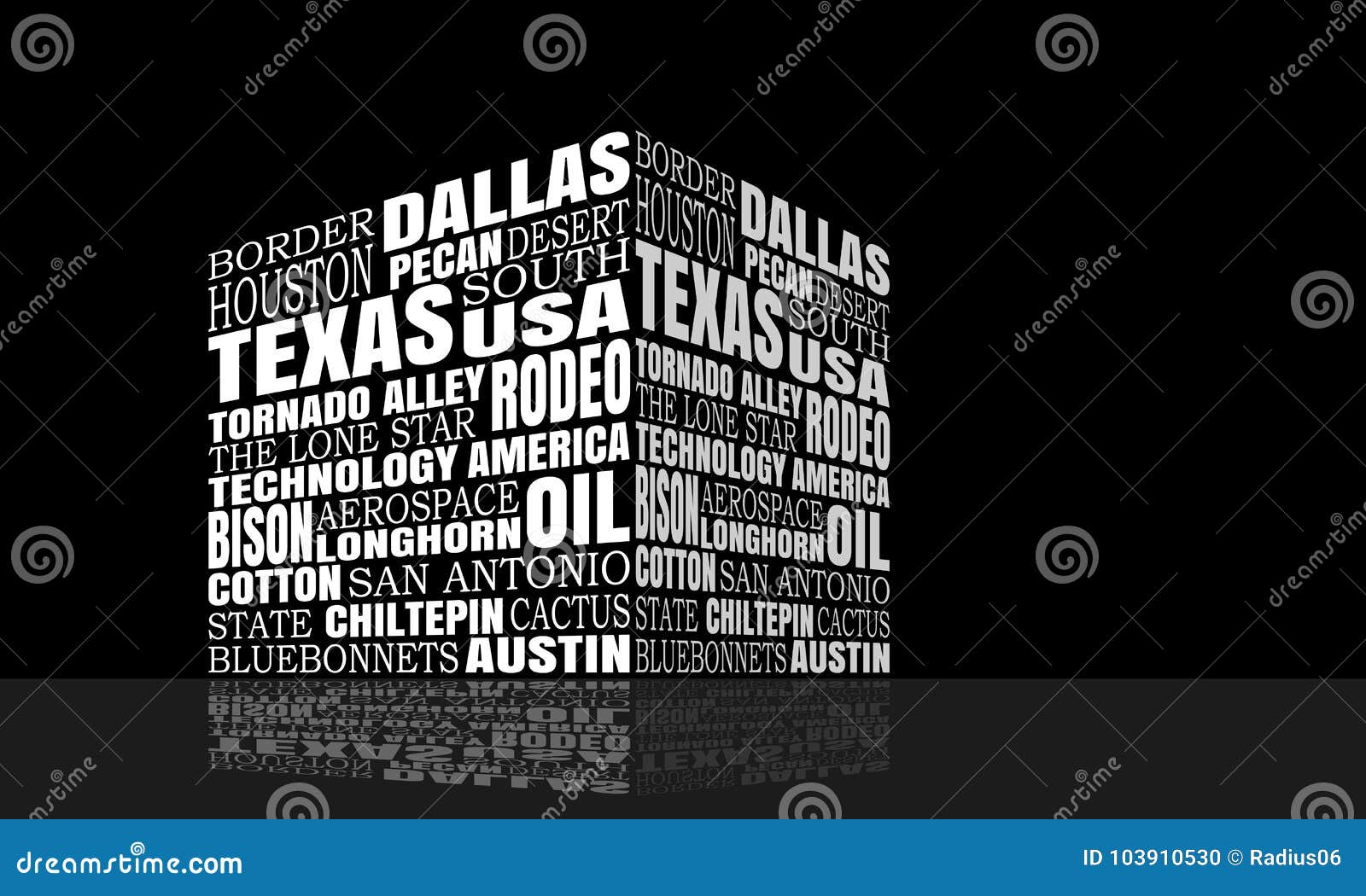 Texas words cloud stock vector. Illustration of bison - 103910530