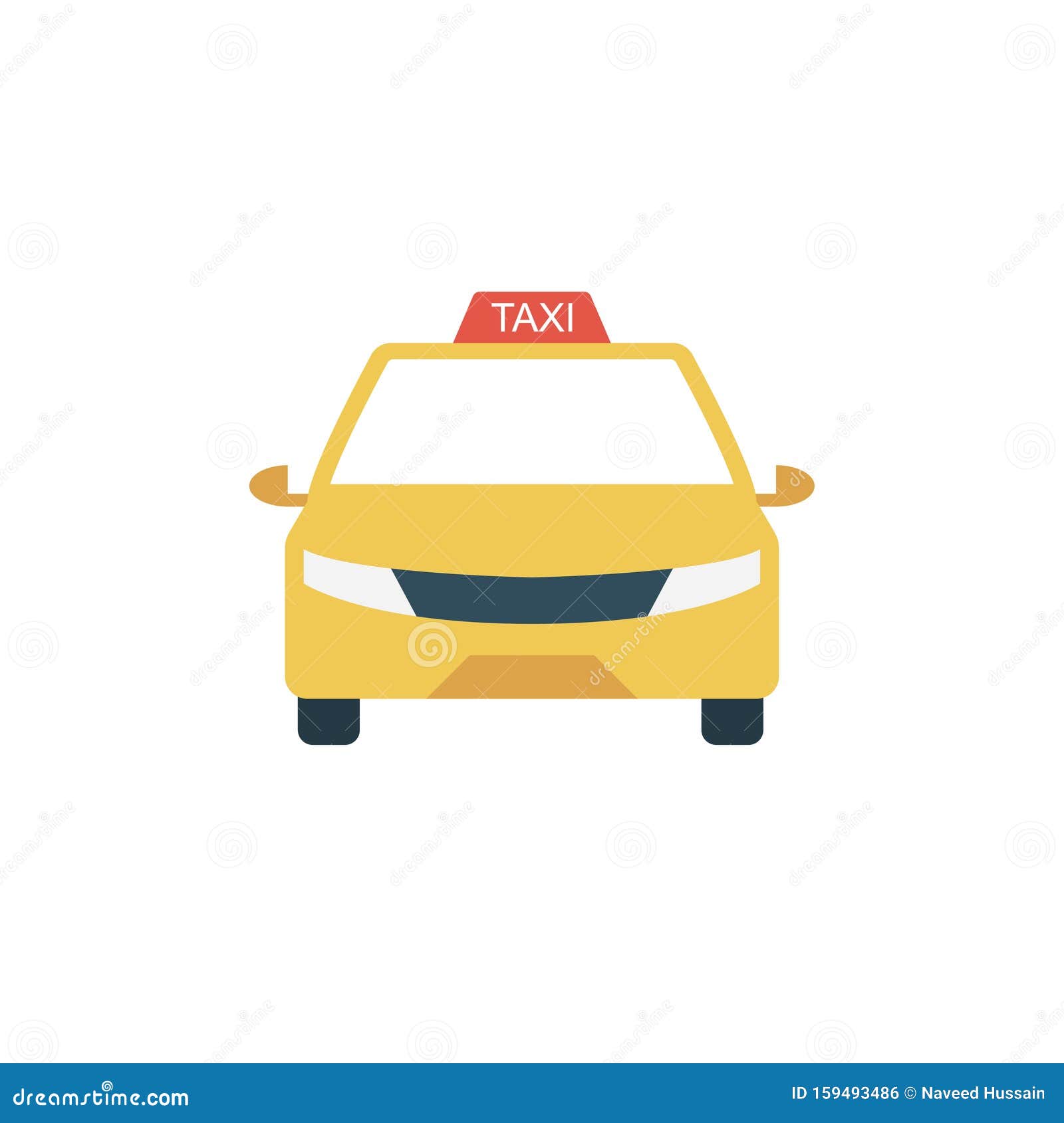 Texi cab vector flat icon stock vector. Illustration of public - 159493486