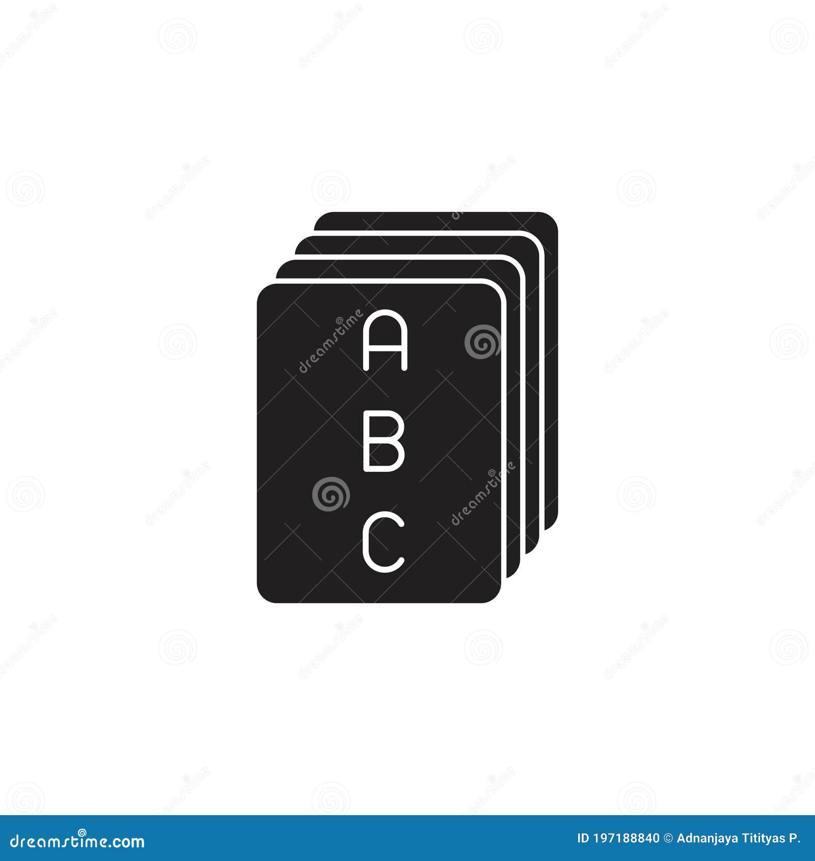 Text Abc Card Symbol Decoration Vector Stock Vector - Illustration of ...