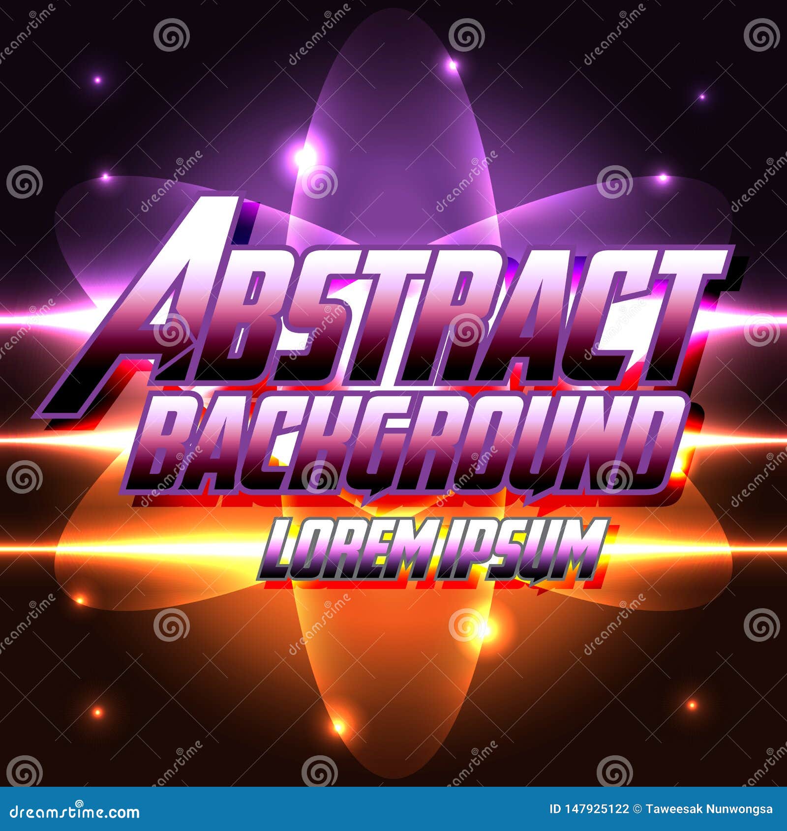 Text on Abstract Background. Vector Illustration Stock Vector ...