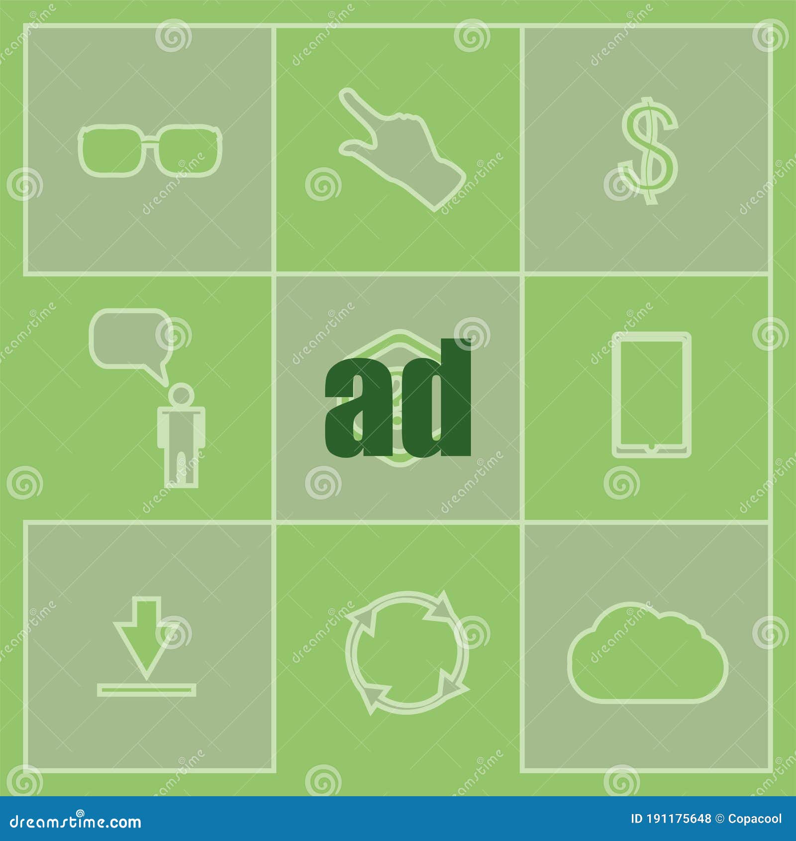 Text Ad. Management Concept Stock Illustration - Illustration of ...