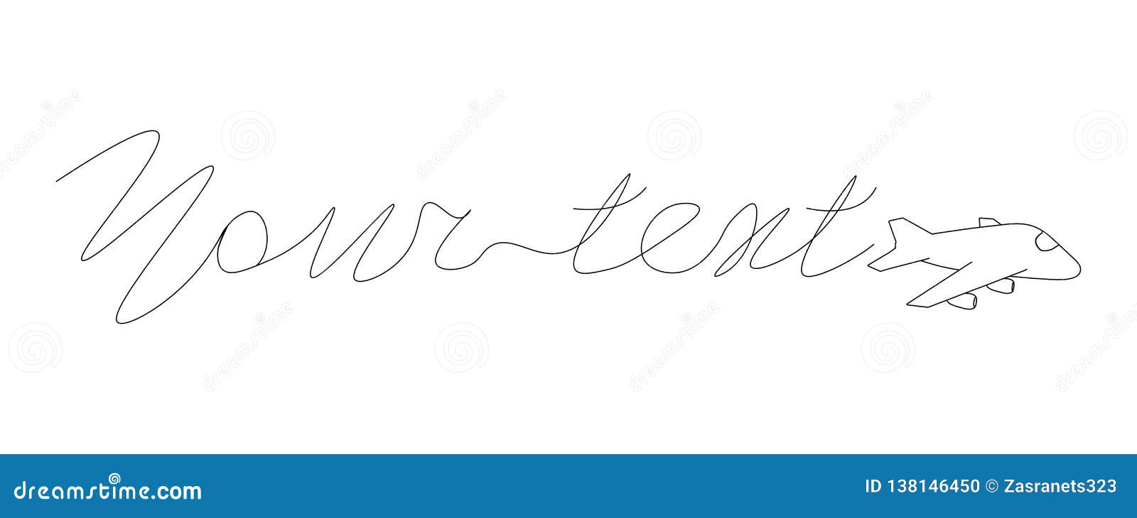 Text from the Aircraft Line. Stock Vector - Illustration of travel ...