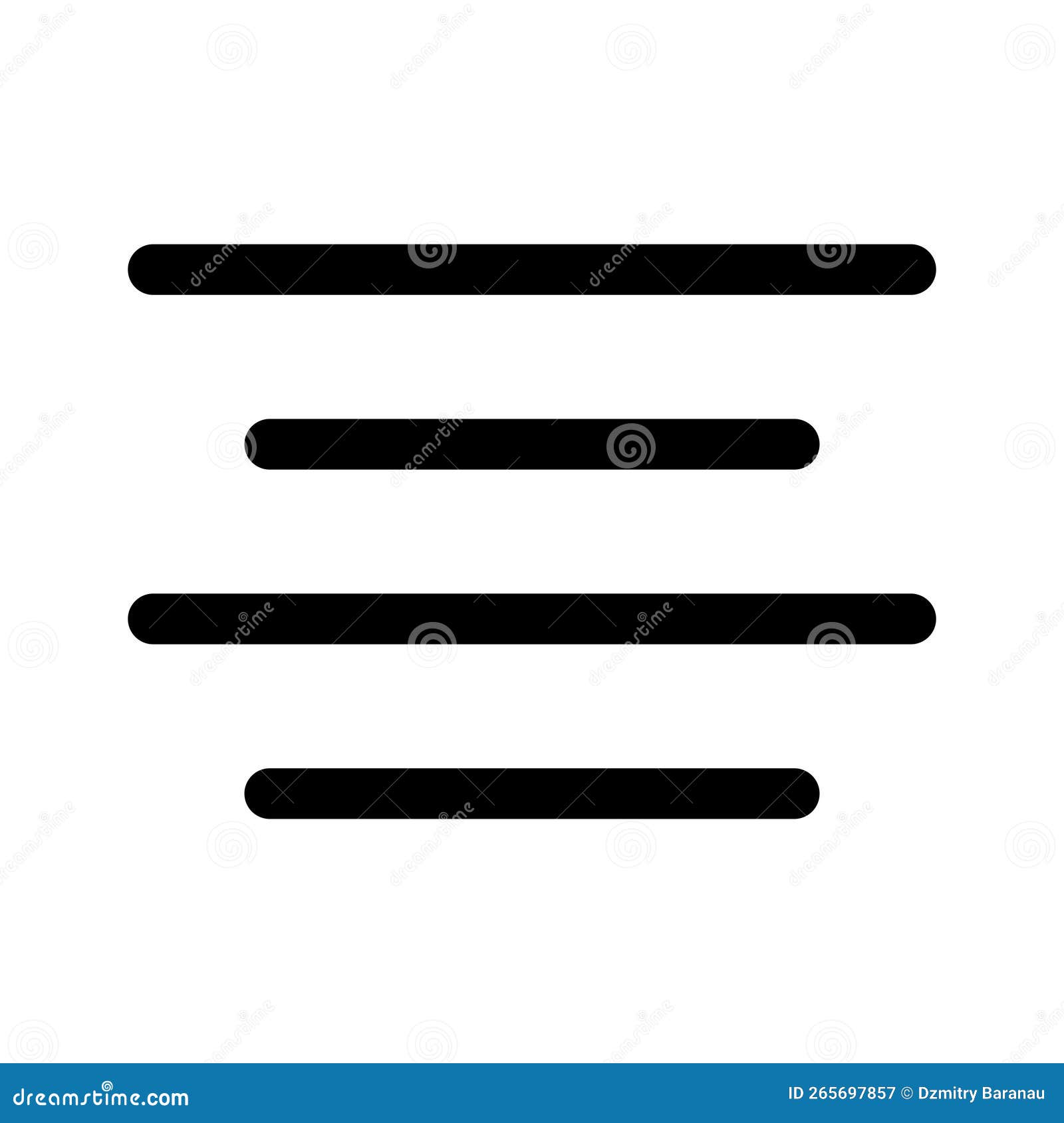 Text Align Center Icon Line Isolated on White Background. Black Flat ...
