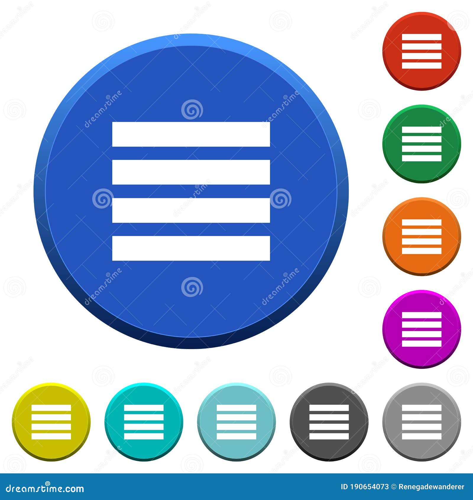 Text Align Justify Beveled Buttons Stock Vector - Illustration of wysiwyg, justify: 190654073