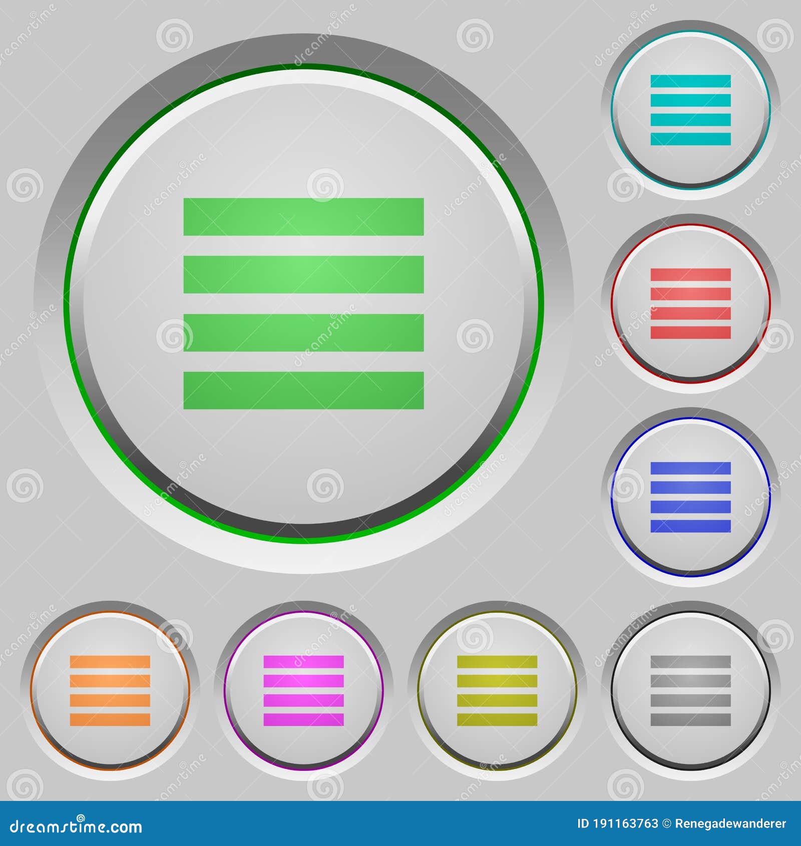 Text Align Justify Push Buttons Stock Vector - Illustration of printing ...