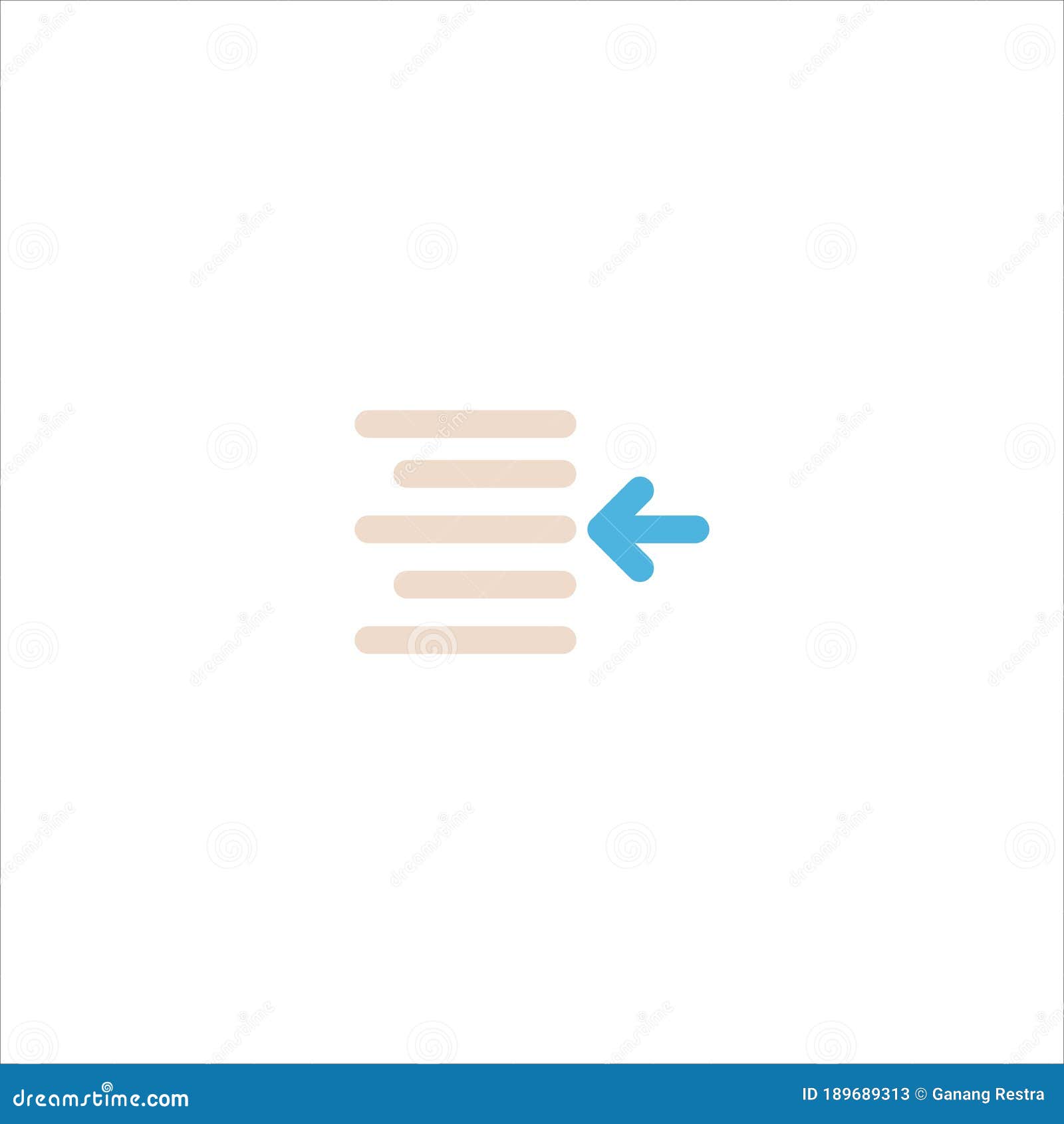 Text Alignment Icon Flat Vector Logo Design Trendy Stock Vector ...