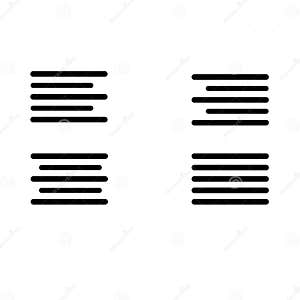 Text Alignment Icon On White Background Text Align Set With Left Right Center And Justify 