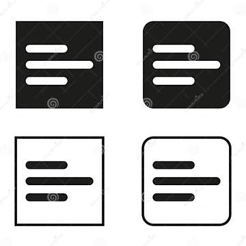 Text Alignment Icons. Paragraph Layout Design. Interface Symbol Set ...