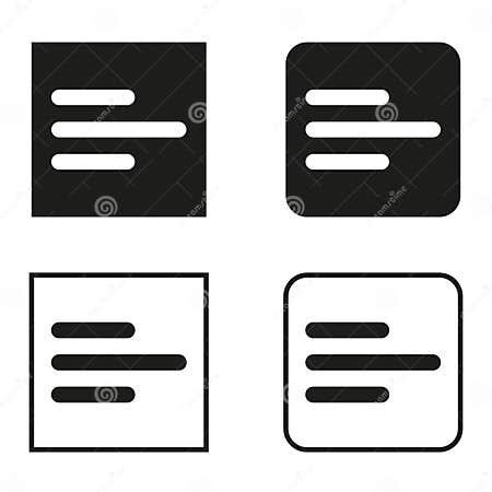 Text Alignment Icons. Paragraph Layout Design. Interface Symbol Set ...