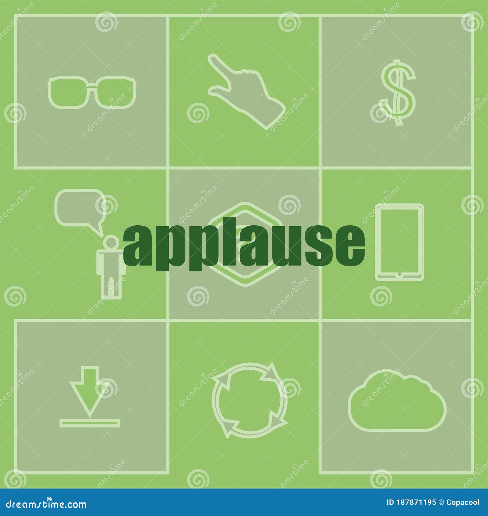 Text Applause. Social Concept Stock Illustration - Illustration of idea ...