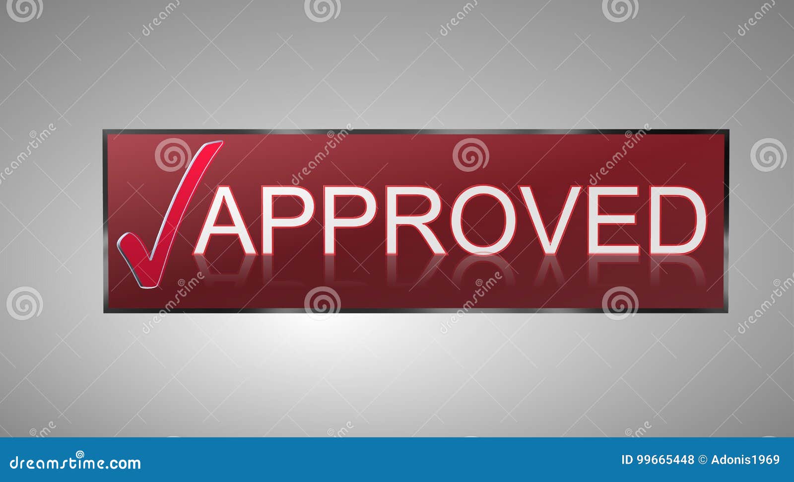 Approved stock illustration. Illustration of business - 99665448